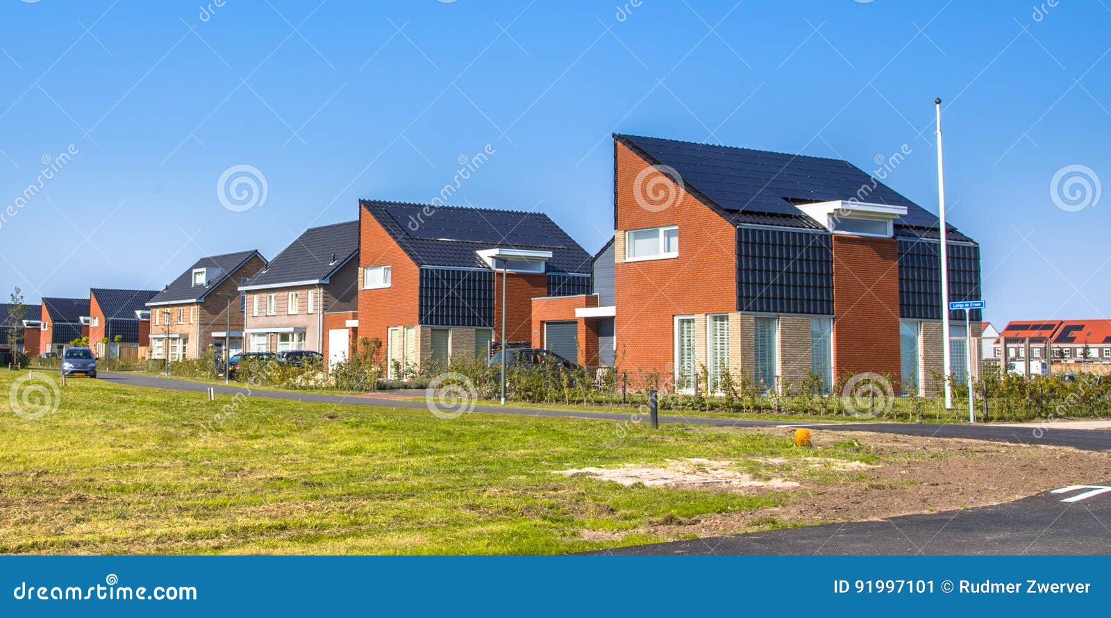 Modern Houses in New Building Project Stock Image - Image of estate ...