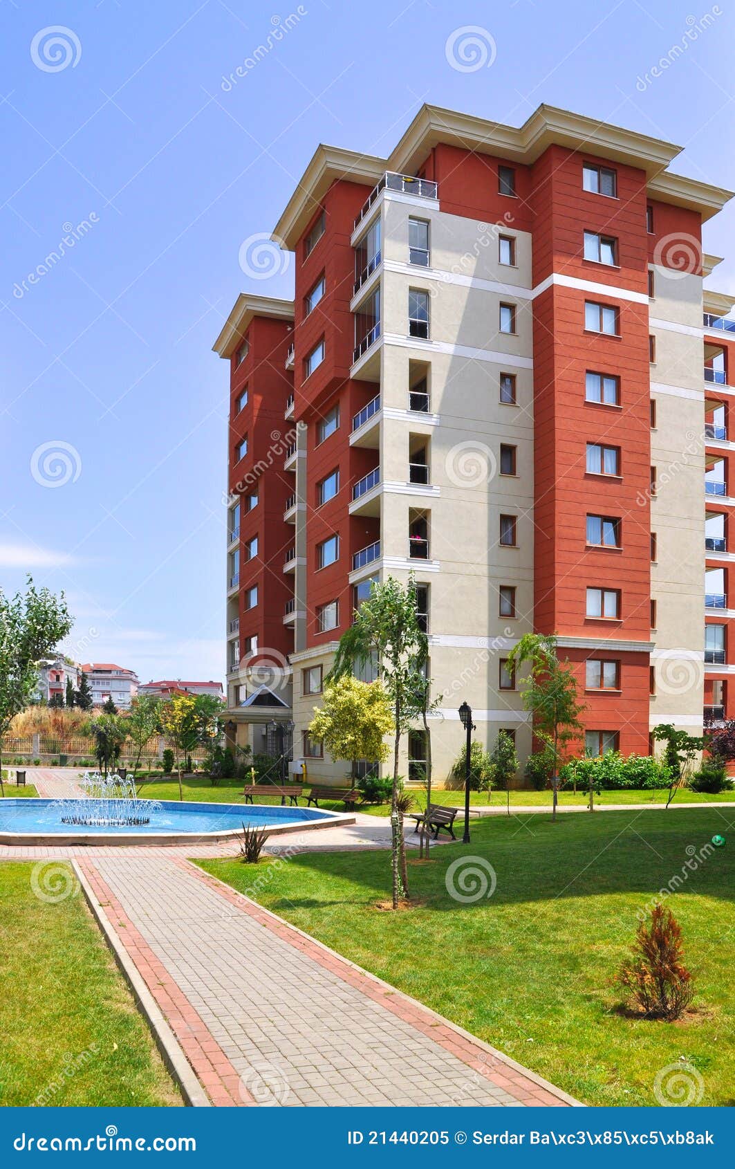 Modern housing stock image. Image of home, fountain, rent - 21440205