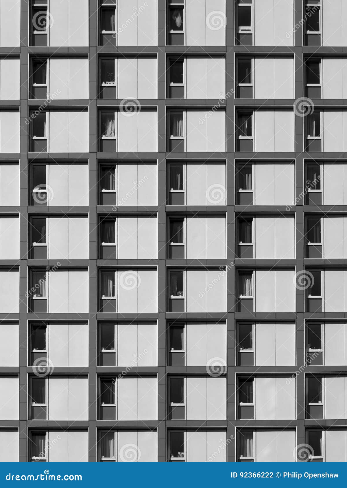 Modern Housing Development with Repeating Pattern Windows Stock Photo ...