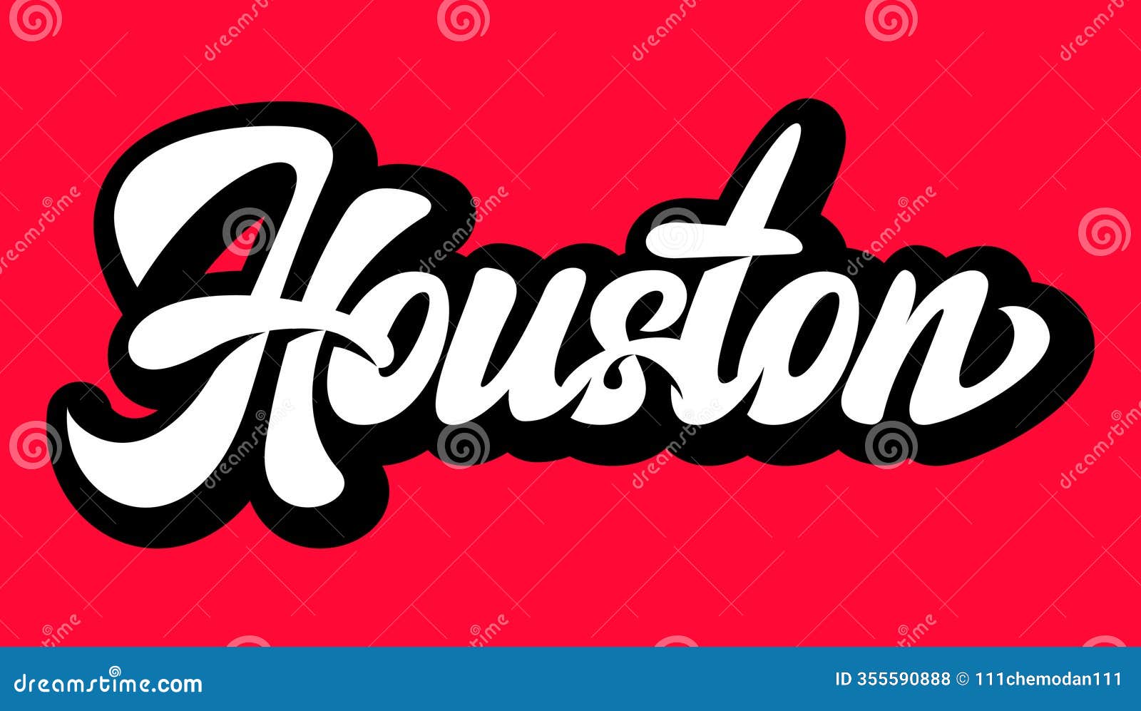 Modern Houston City Name Design Featuring Elegant Script Font Stock ...