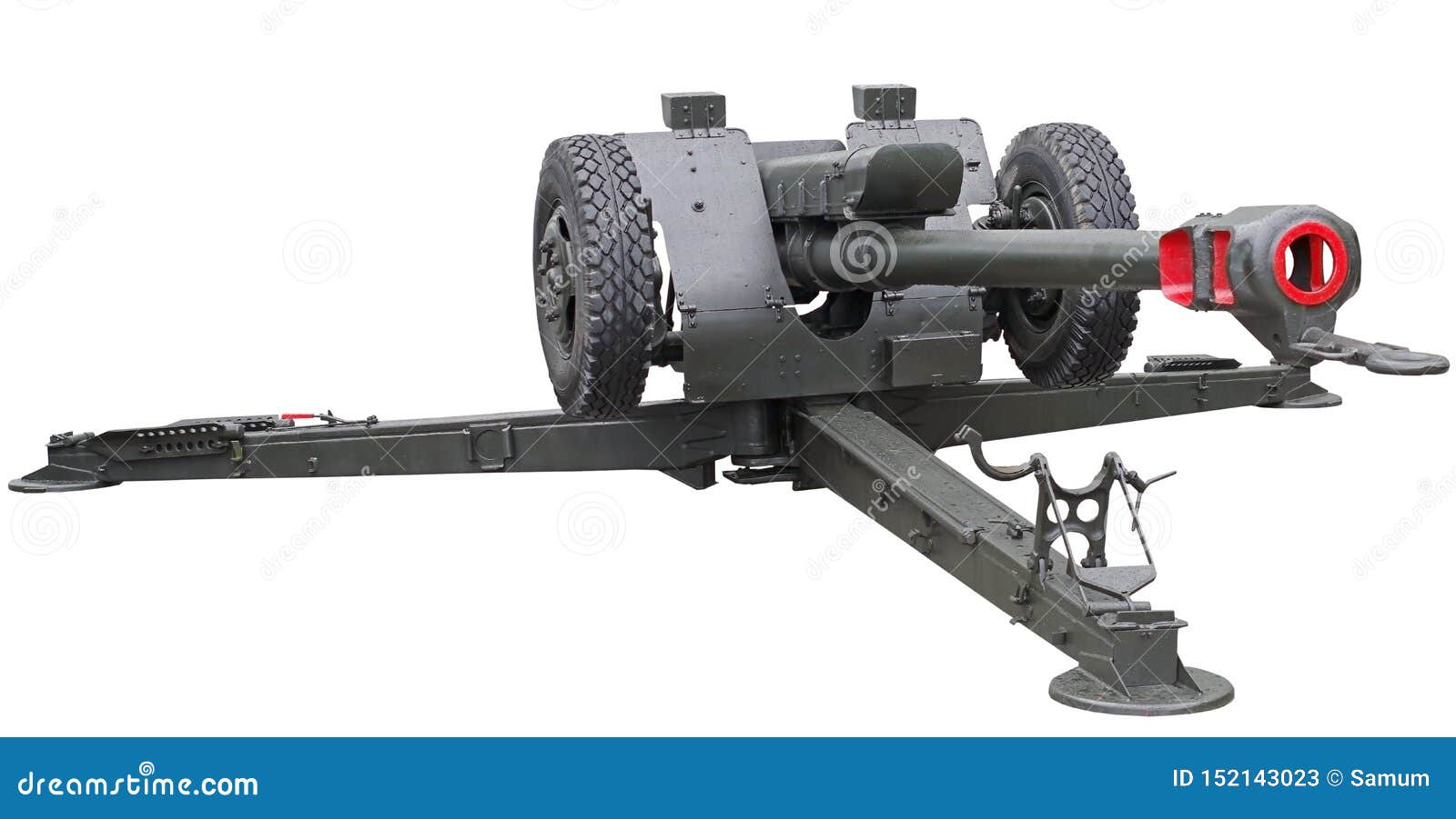 Modern howitzer cannon stock image. Image of military - 152143023