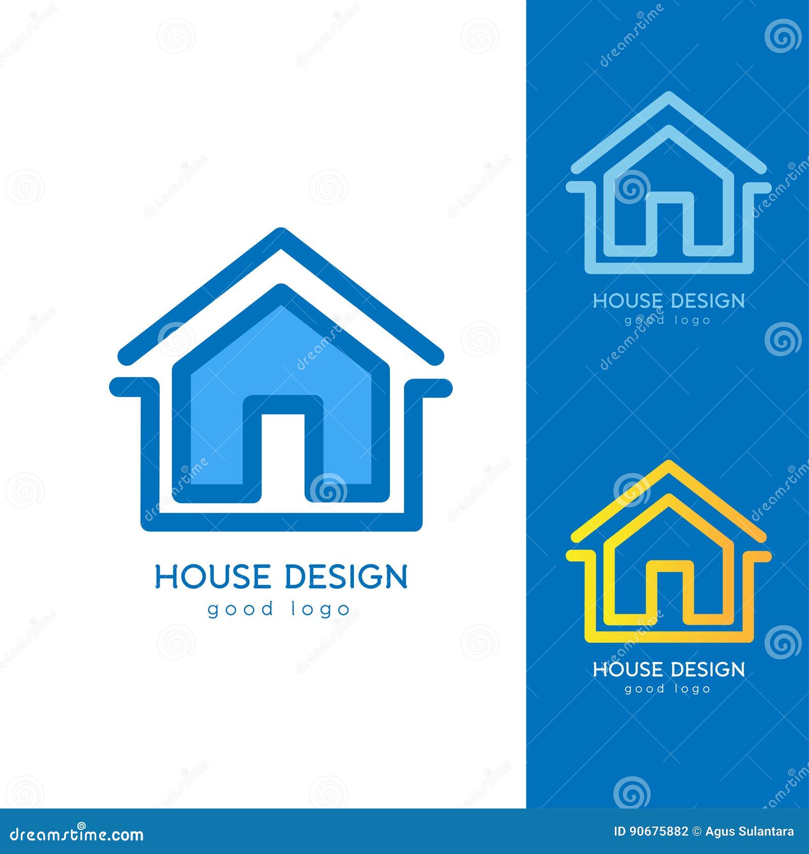 Modern Huis Logo Design Template Flat Simple Vector Illustratie ...