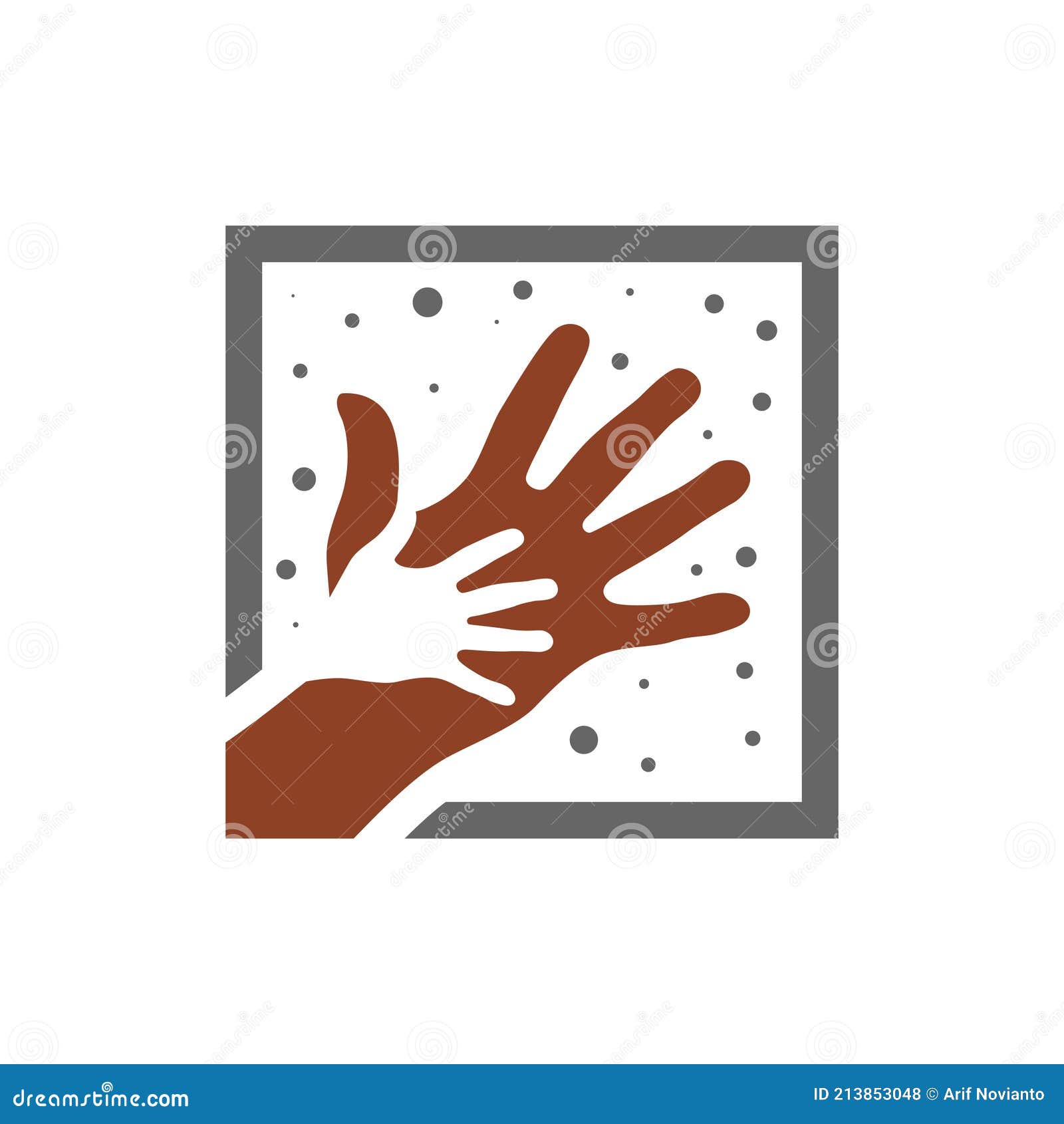 Modern human hand logo stock vector. Illustration of line - 213853048