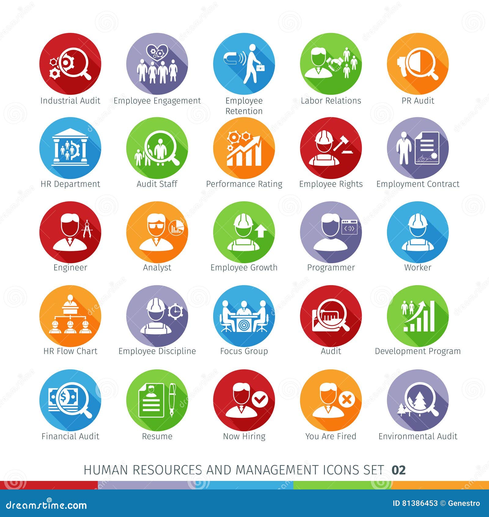 Modern Human Resources Set 02 Stock Illustration - Illustration of ...