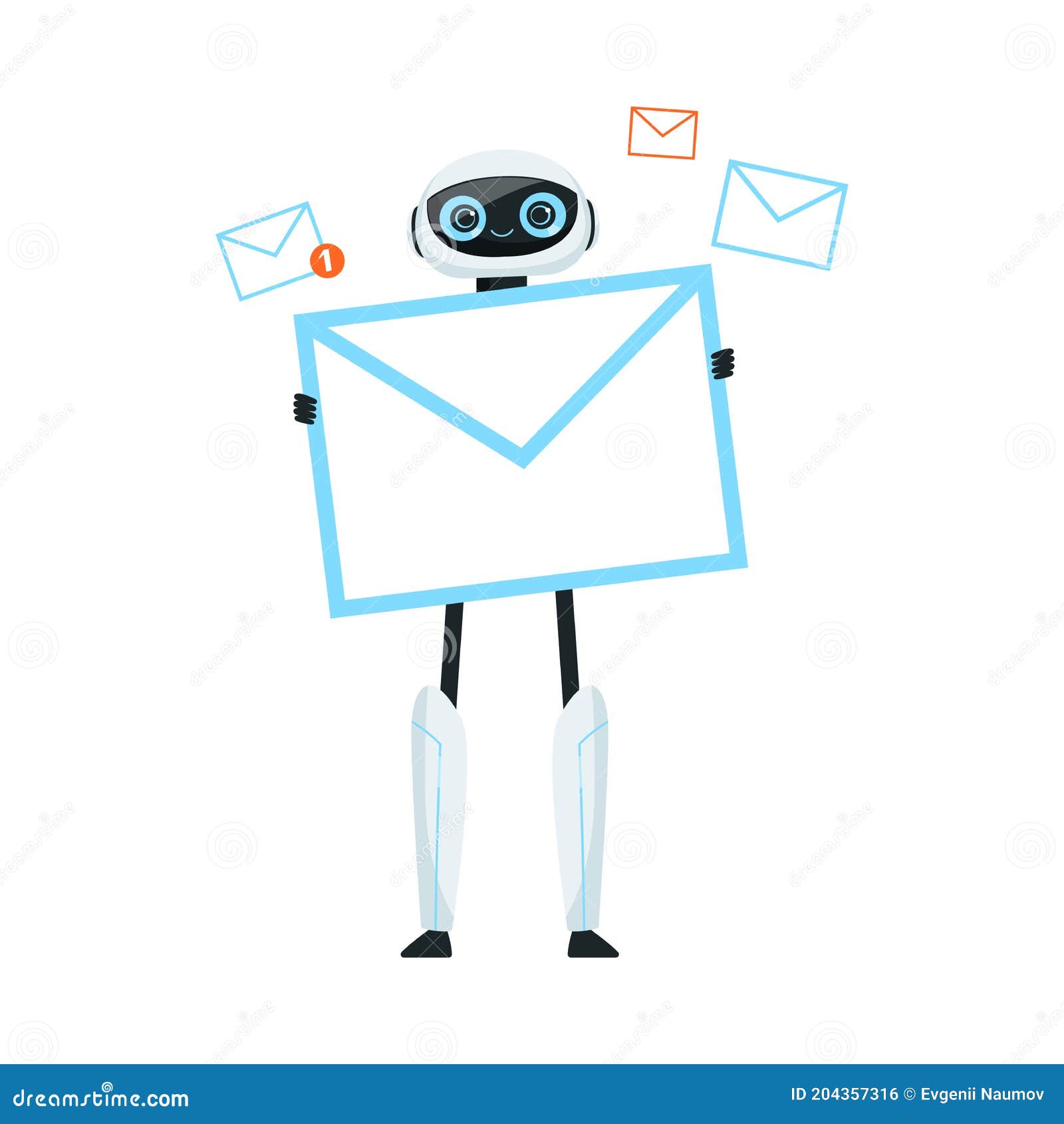 Modern Humanoid or Robotic Device with Iron Limbs Holding Letter ...