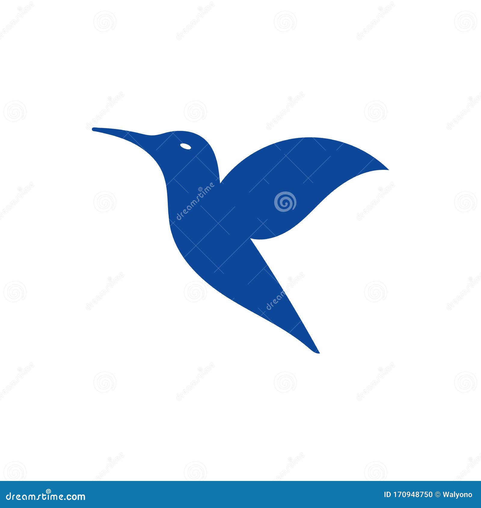 Modern Hummingbird Logo Simple Flying - Vector Stock Vector ...
