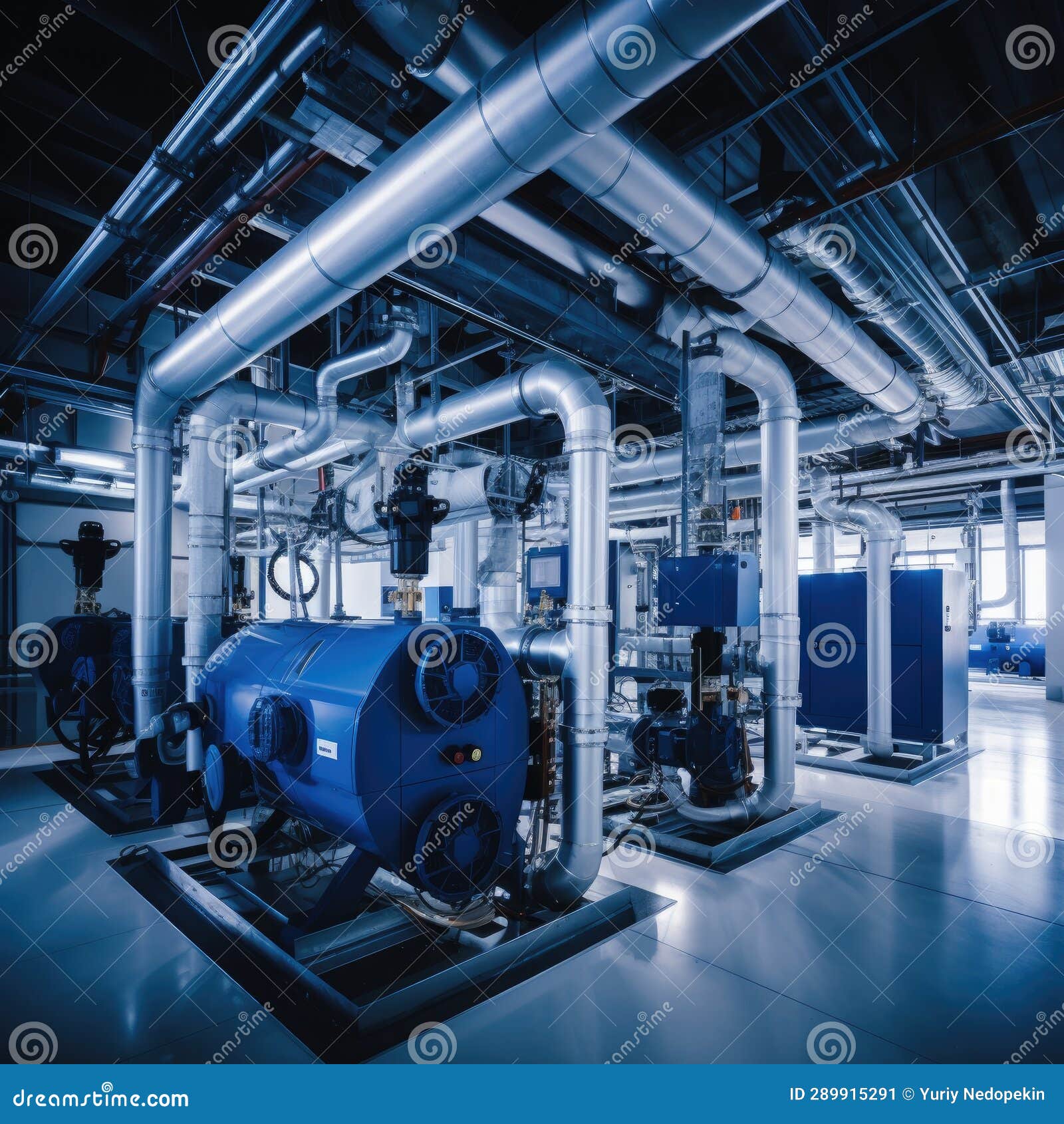 Modern HVAC Systems with Full Automation Stock Image - Image of ...