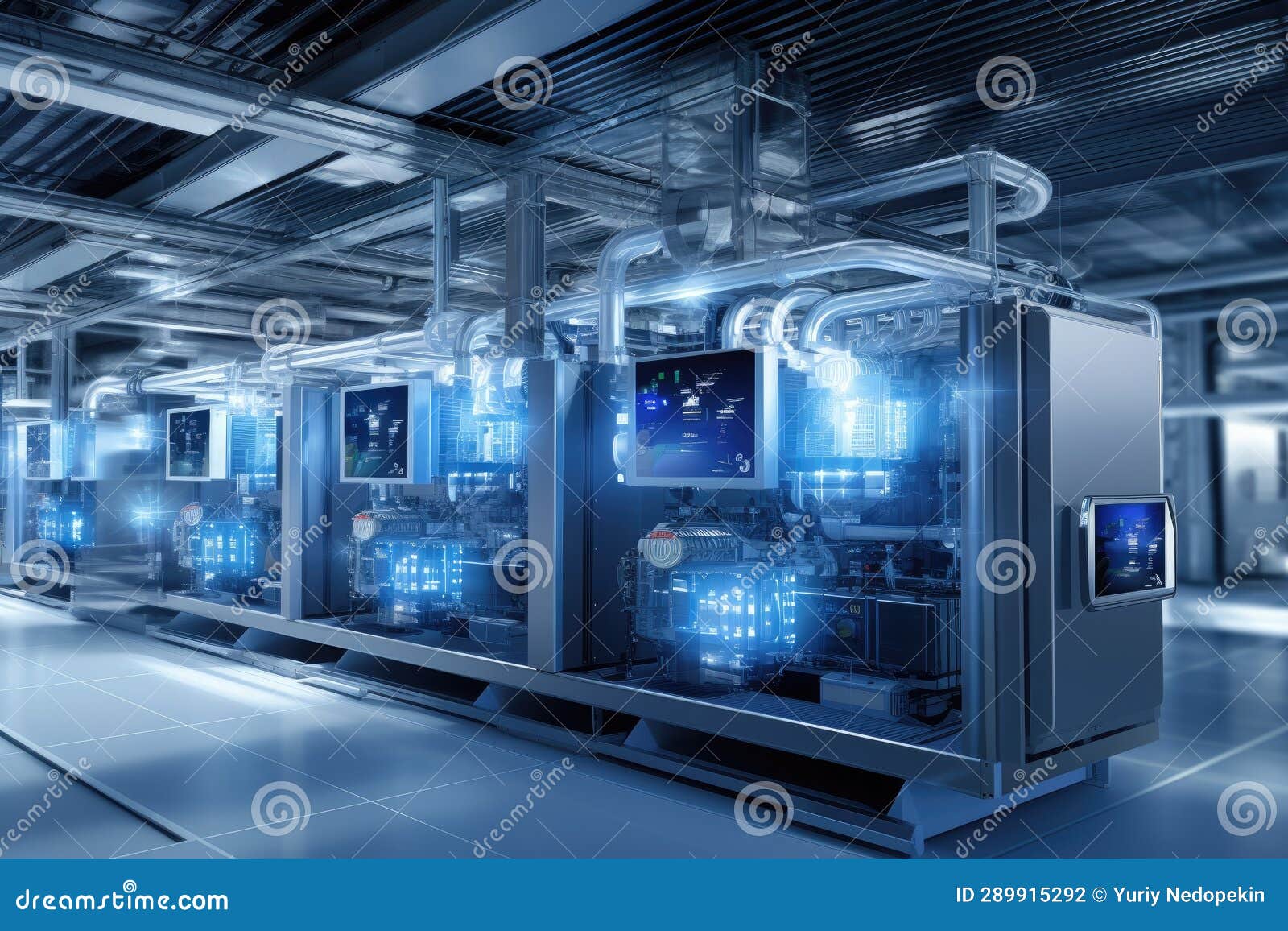 Modern HVAC Systems with Full Automation Stock Photo - Image of cold ...