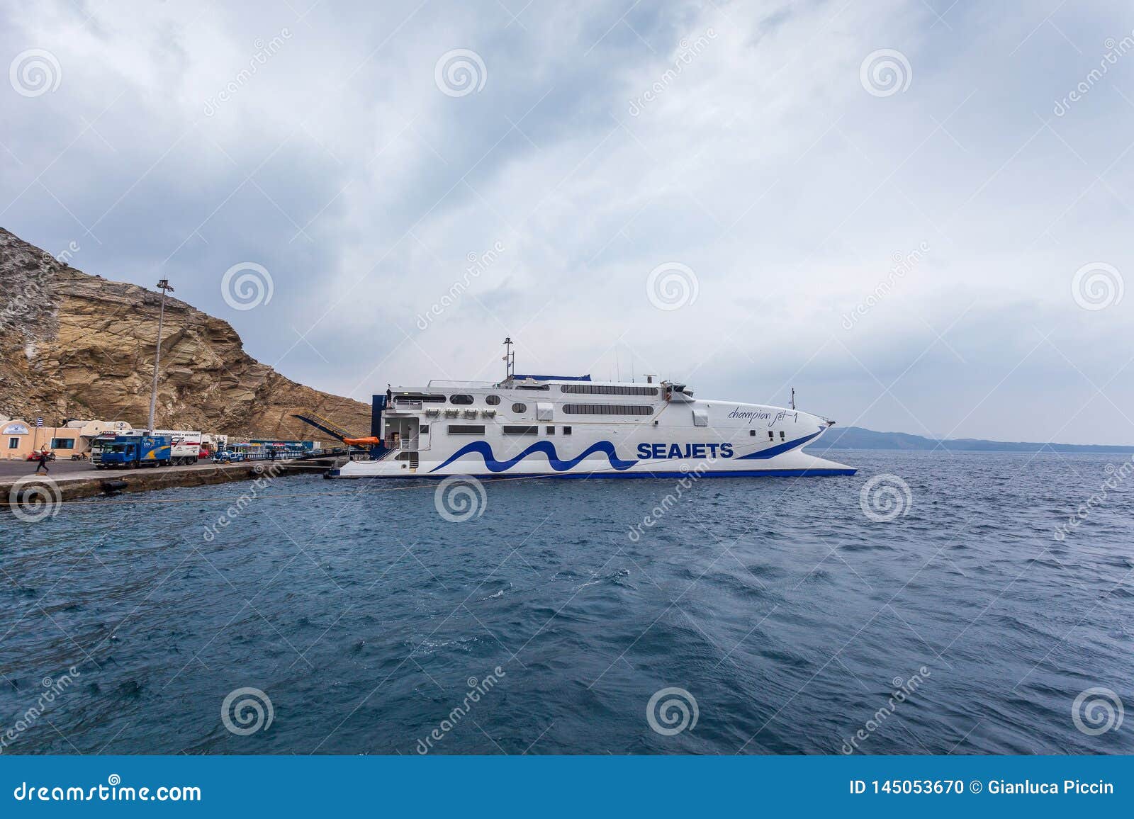 Modern Hydrofoil Moored at the Quay Editorial Image - Image of ship ...