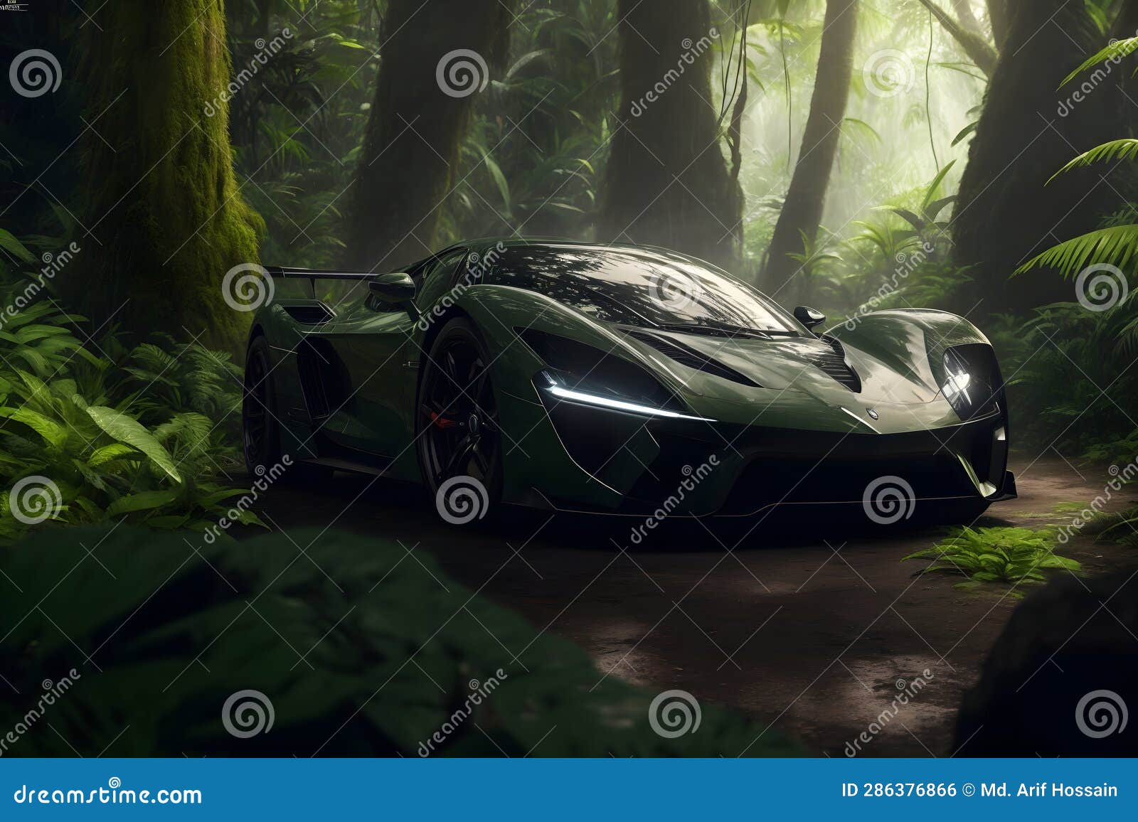A Modern Photorealistic Supercar Generated by Ai Stock Illustration ...