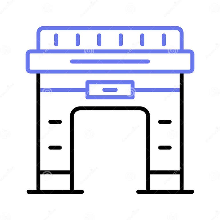 Modern Icon of Arc DDe Triomphe in Customizable Style Stock Vector ...