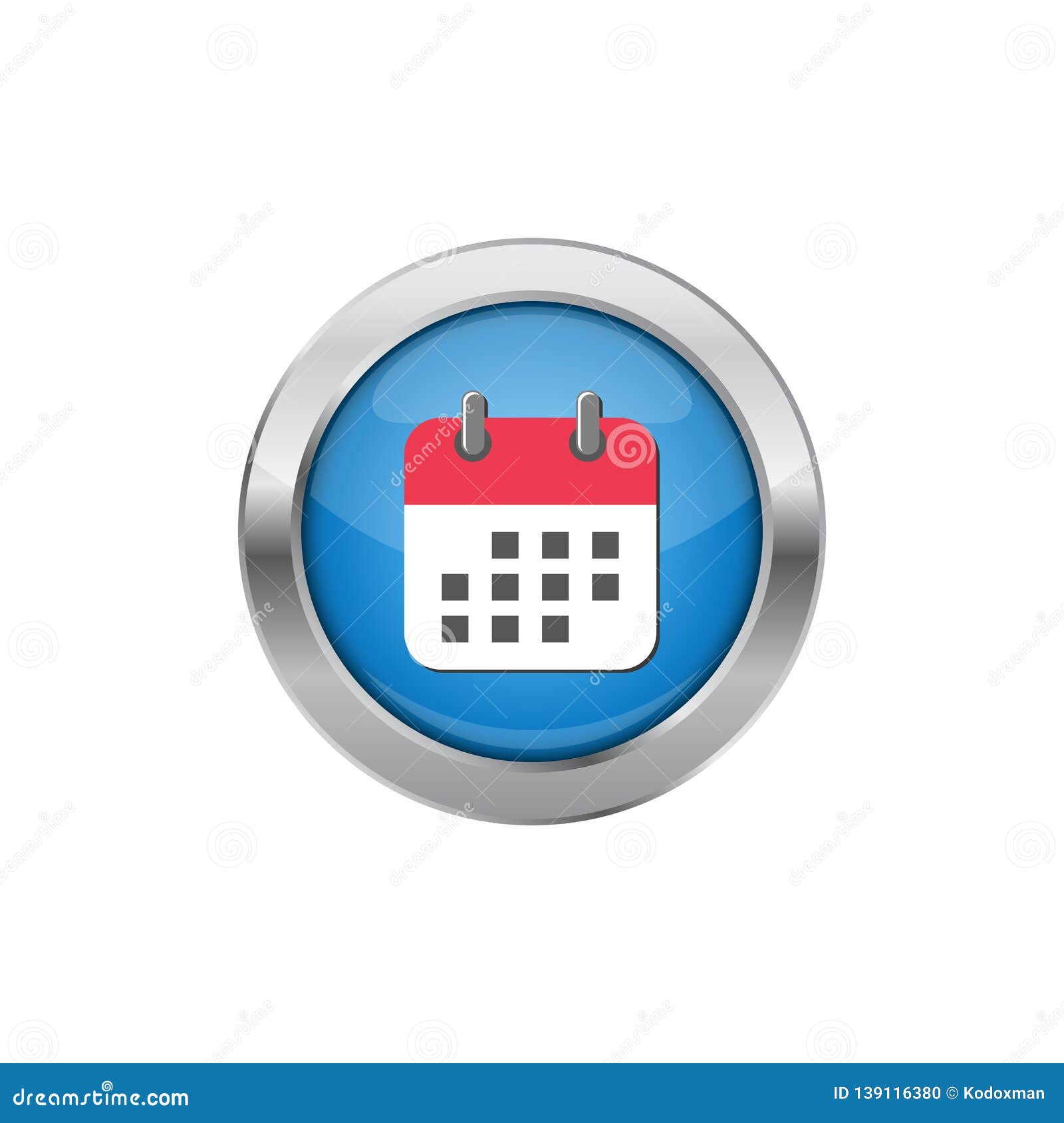 Modern Icon Calendar Button Applications Stock Vector - Illustration of ...