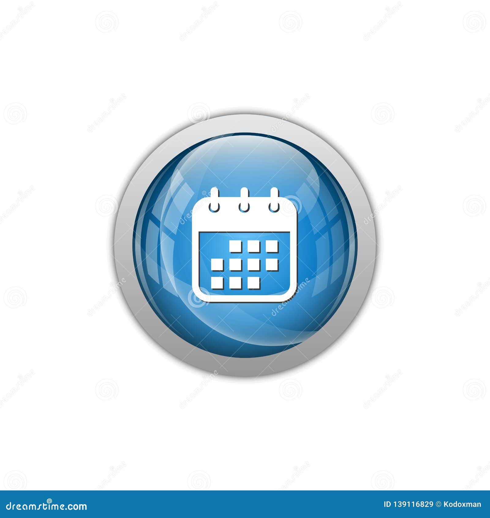 Modern Icon Calendar Button Applications Stock Vector - Illustration of ...