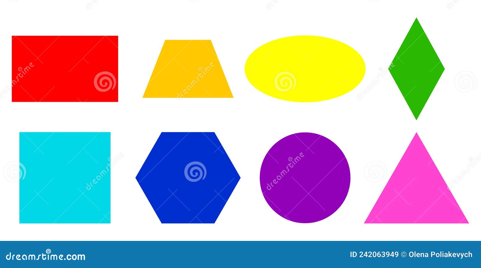 Modern Icon with Different Colored Figures. Geometric Graphic Elements ...