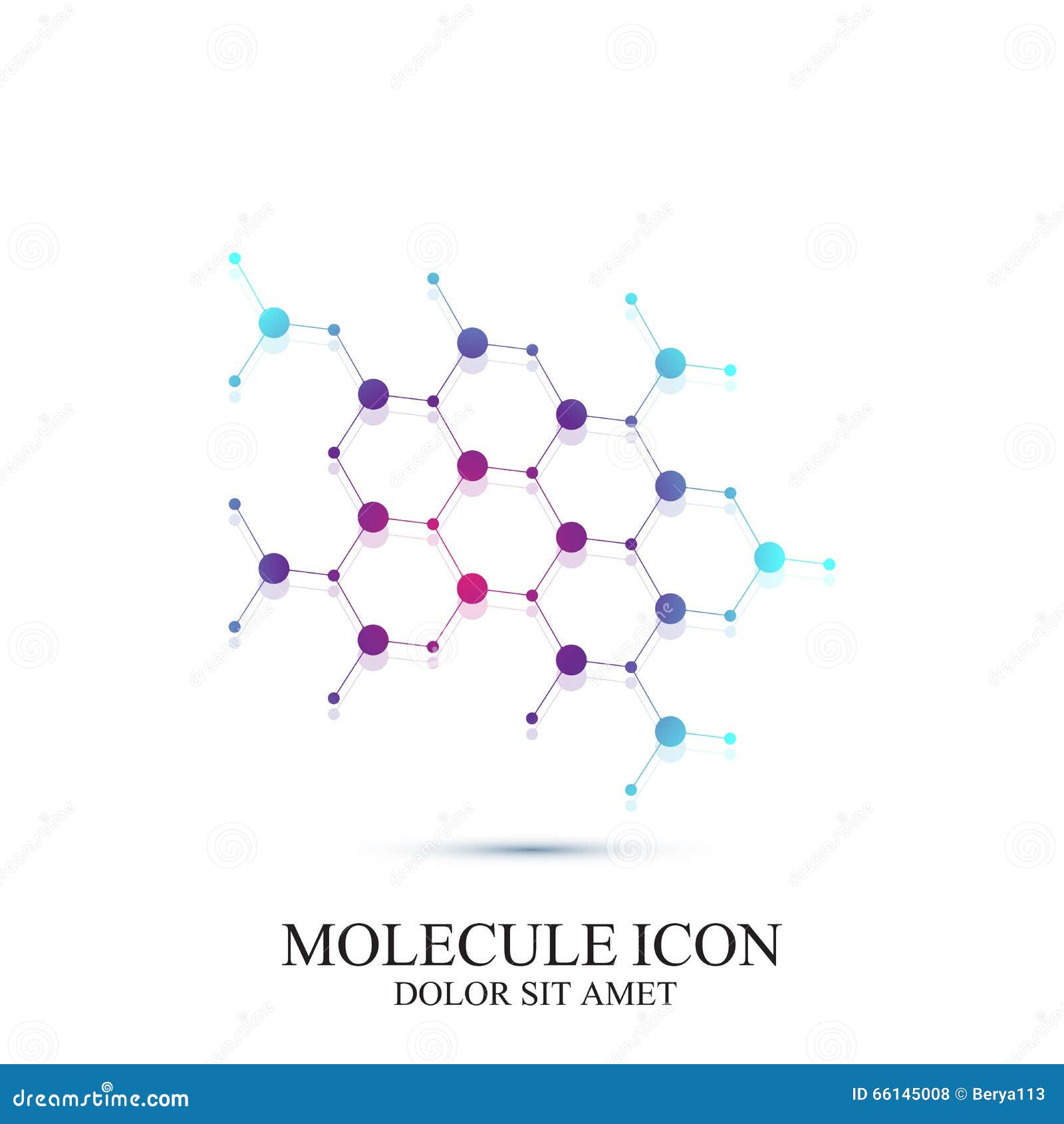 Modern Icon Dna and Molecule. Vector Template for Medicine, Science ...
