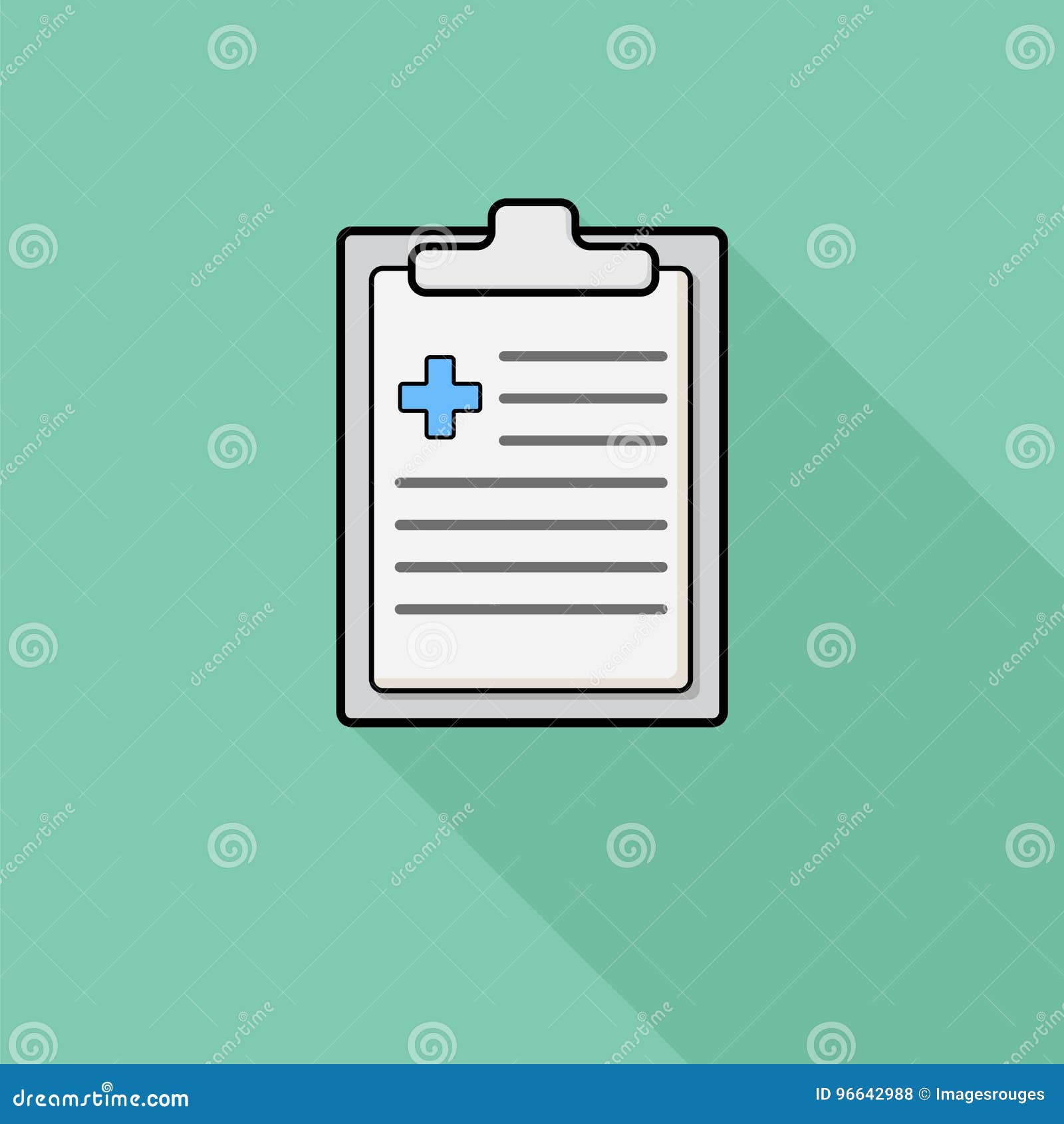 Modern Icon Medical Notes, Background Green and Flat Style Stock ...