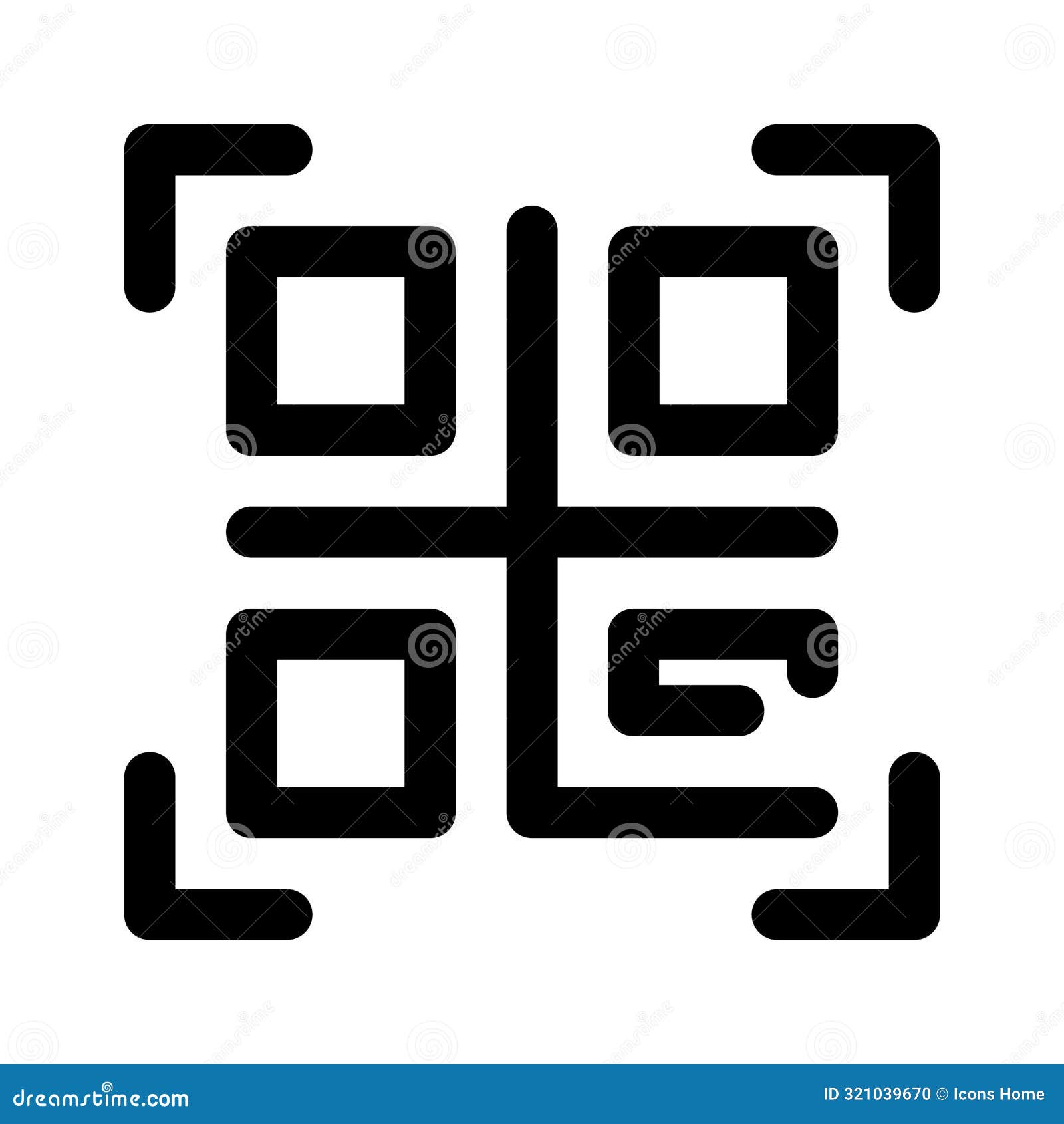Modern Icon of Qr Code, Customizable Vector Stock Vector - Illustration ...