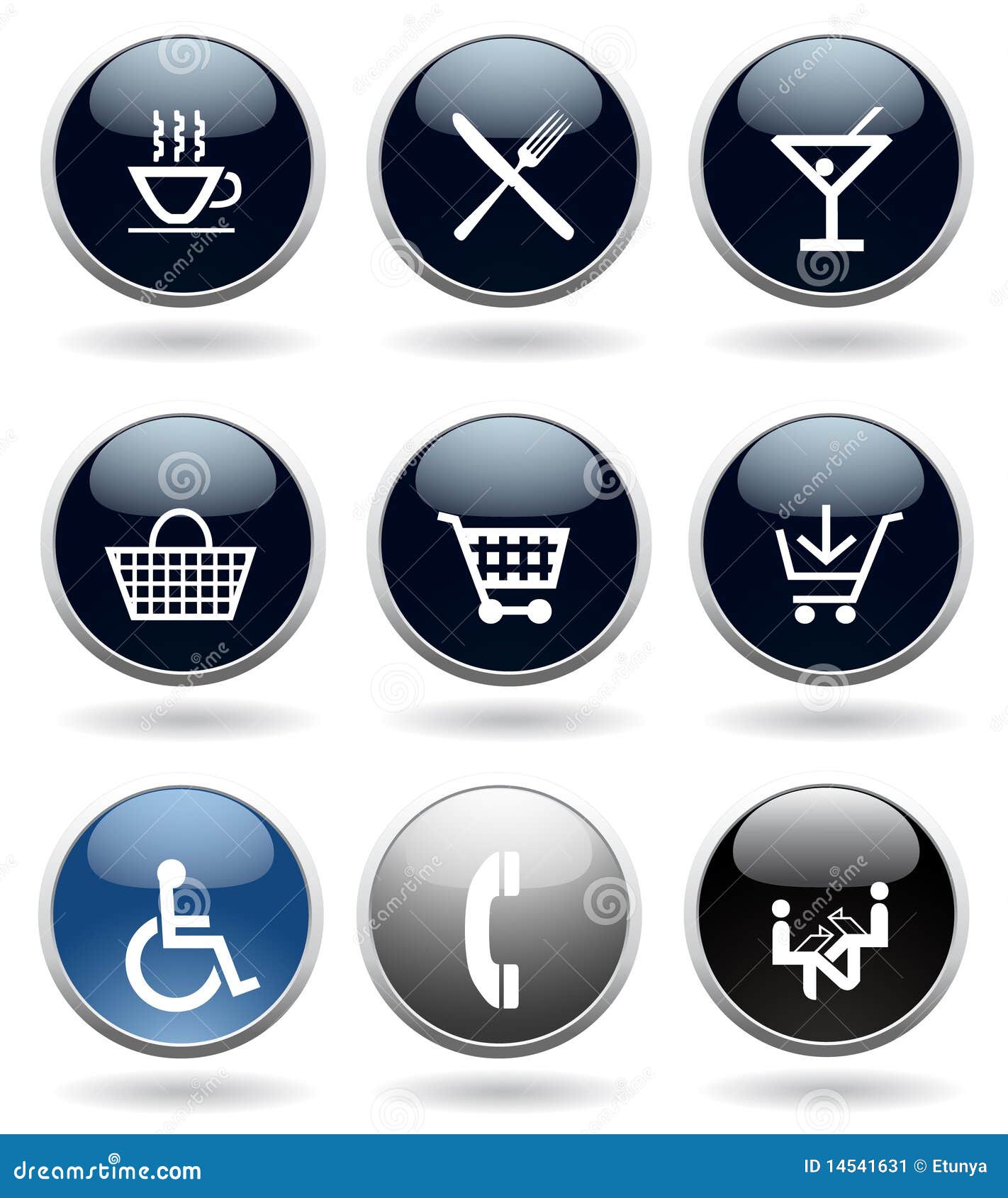 Modern icon set stock vector. Illustration of water, plate - 14541631