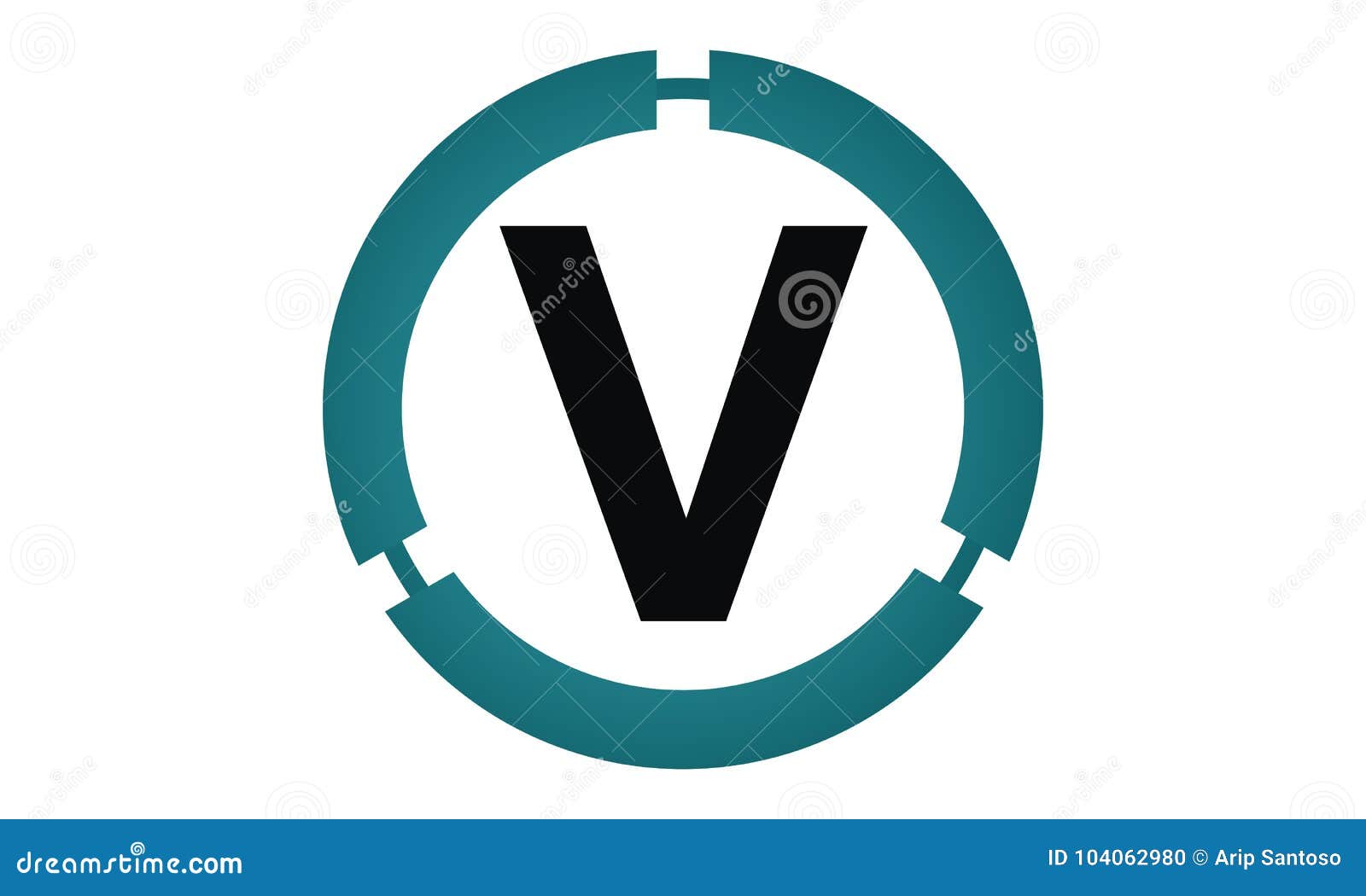 Modern Icon Solution Letter V Stock Vector - Illustration of education ...