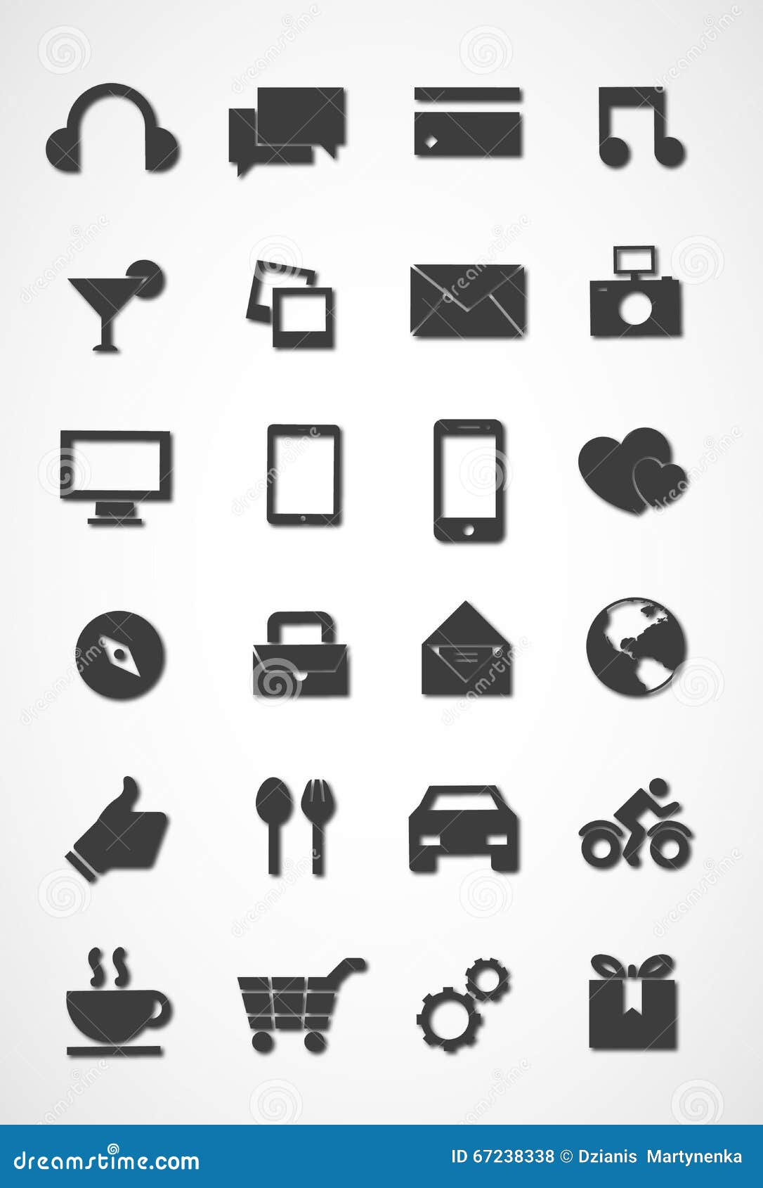 Modern icons set stock illustration. Illustration of people - 67238338