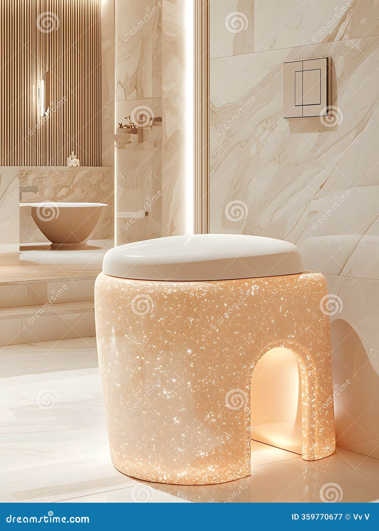 Modern Illuminated Toilet Design in a Chic Bathroom Stock Image - Image ...