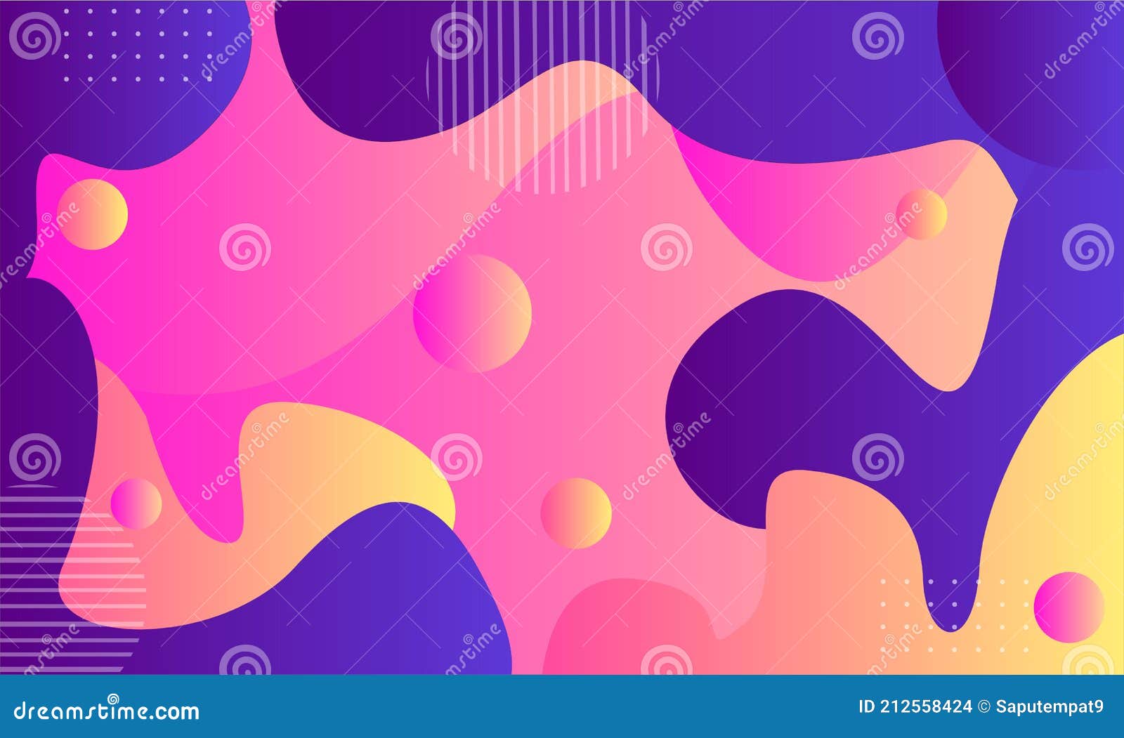 Modern Illustration Background Wallpaper Full of Cheerful Colors Stock ...