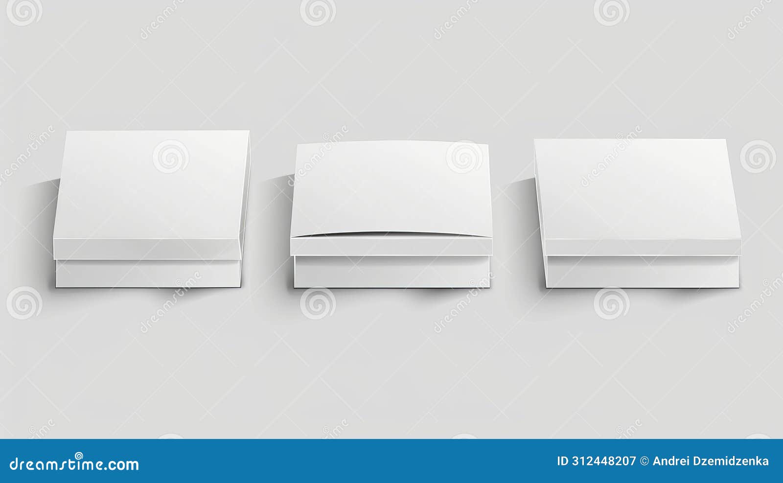 Modern Illustration of a Blank White Product Packaging Box with Three ...