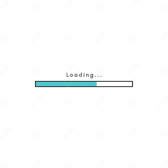 Modern Illustration Blue Loading Bar Stock Illustration - Illustration ...