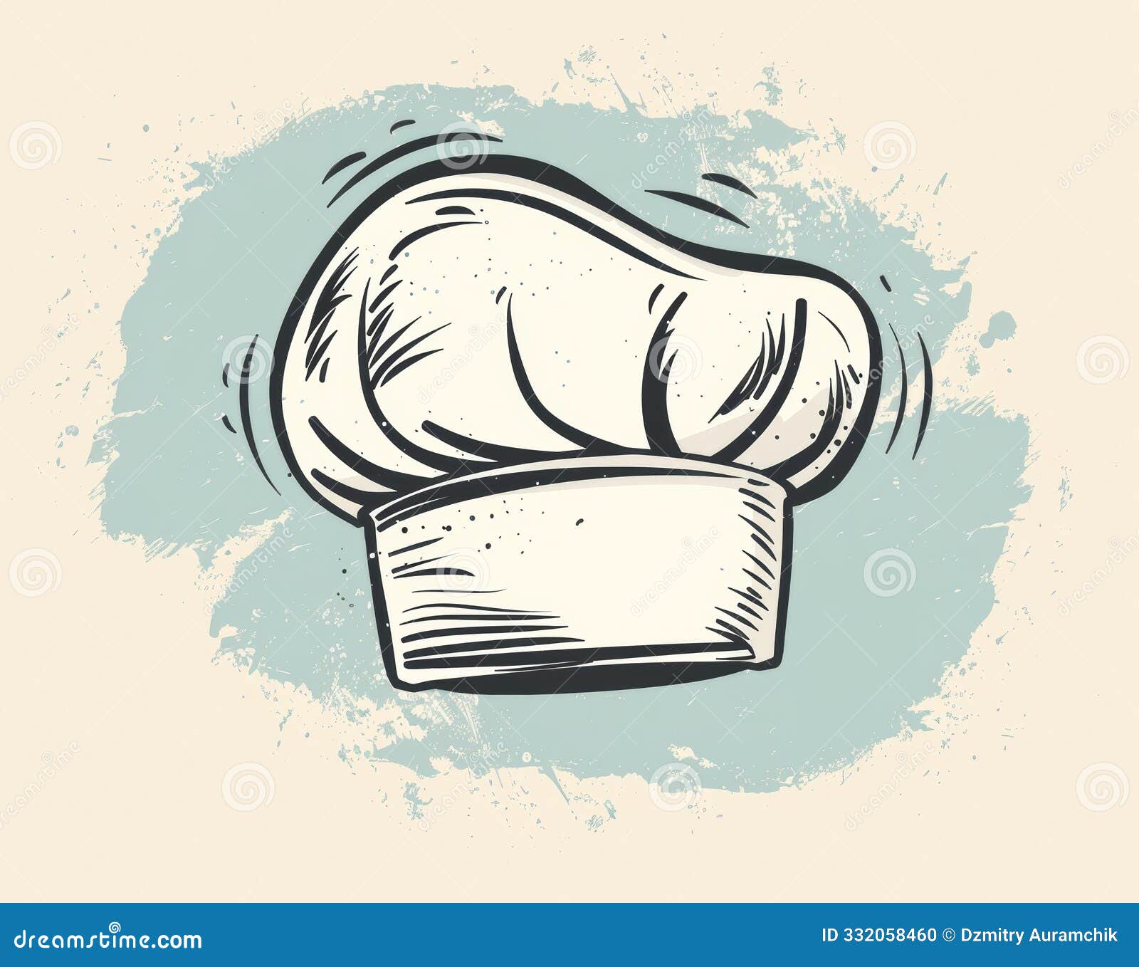 Drawing Of A Chef In A White Uniform Showing With His Hand That The ...