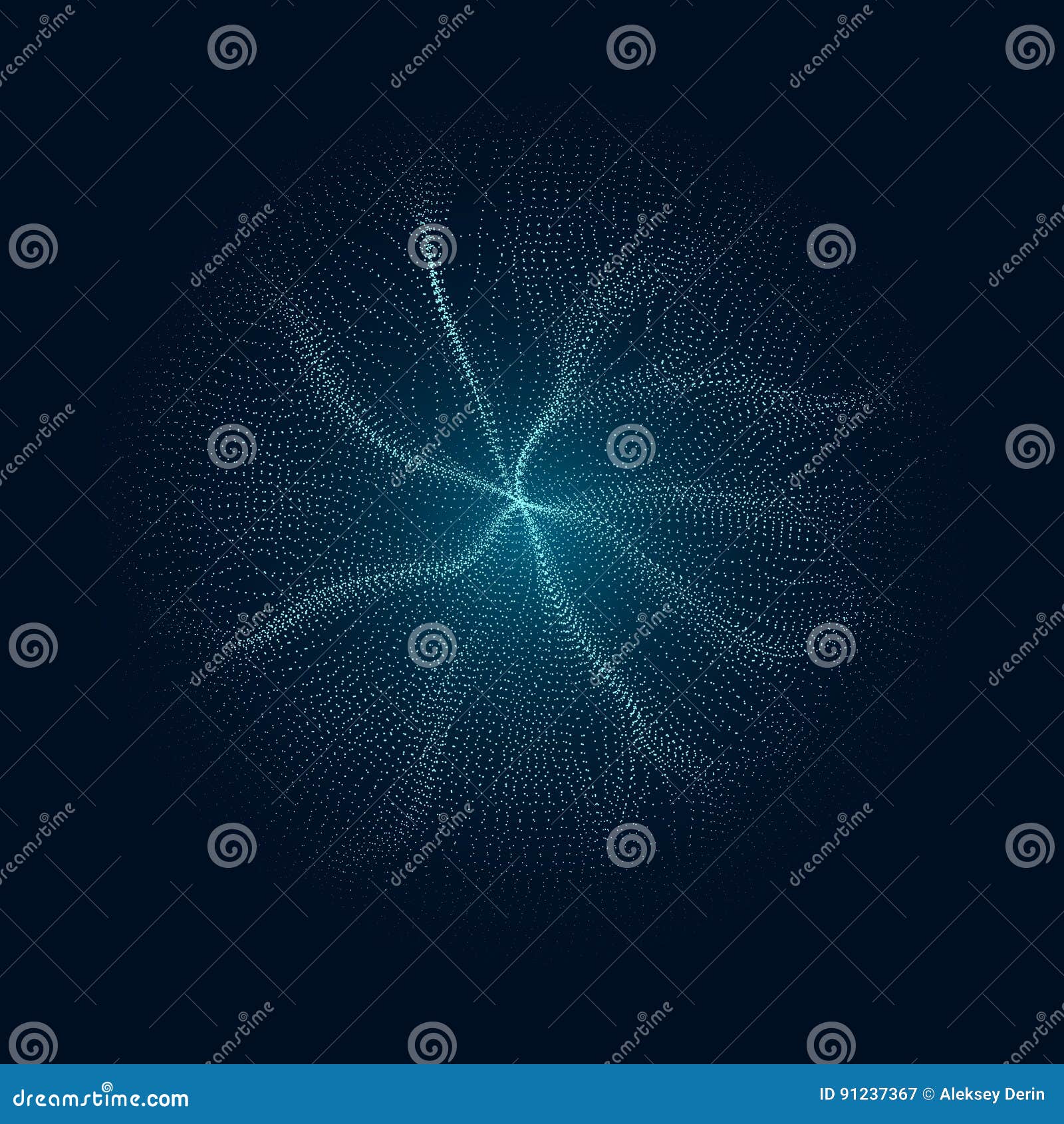 Modern Illustration with a Deformed Circle Shape of the Particles Stock ...