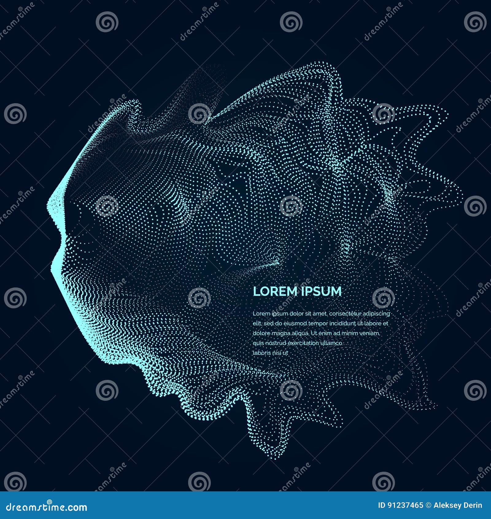 Modern Illustration with a Deformed Object Shape of the Particles Stock ...