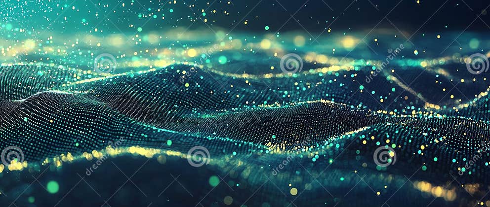 In this Modern Illustration of a Fast-paced Technology Concept, Dots ...