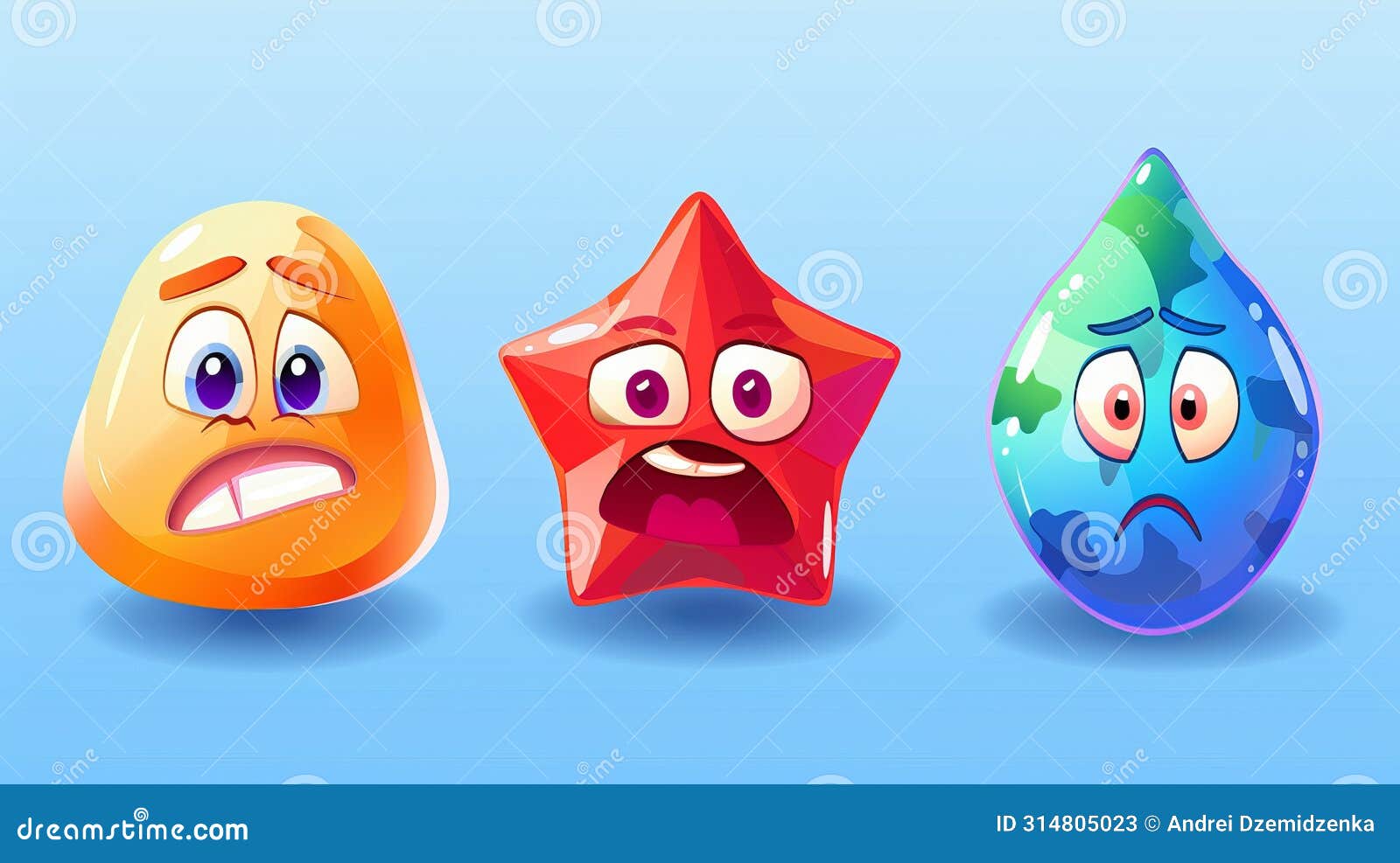 Modern Illustration with Geometric Shapes Characters with Different ...