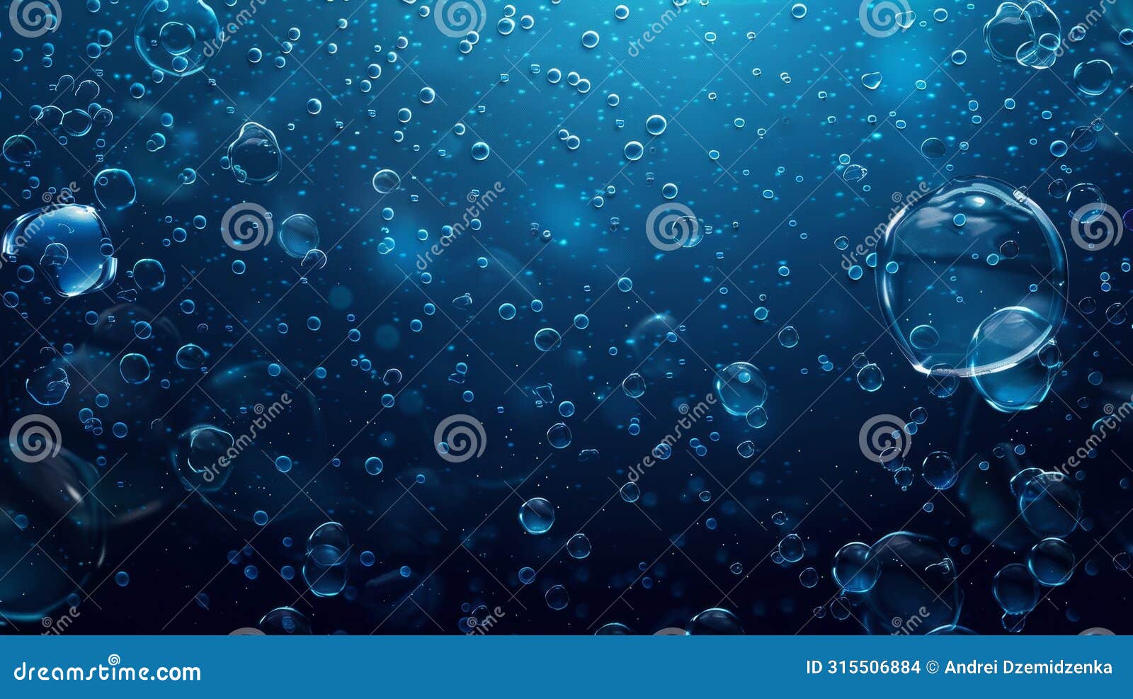 Modern Illustration Of Rainwater Drop Bubbles On A Glass Surface. Image ...