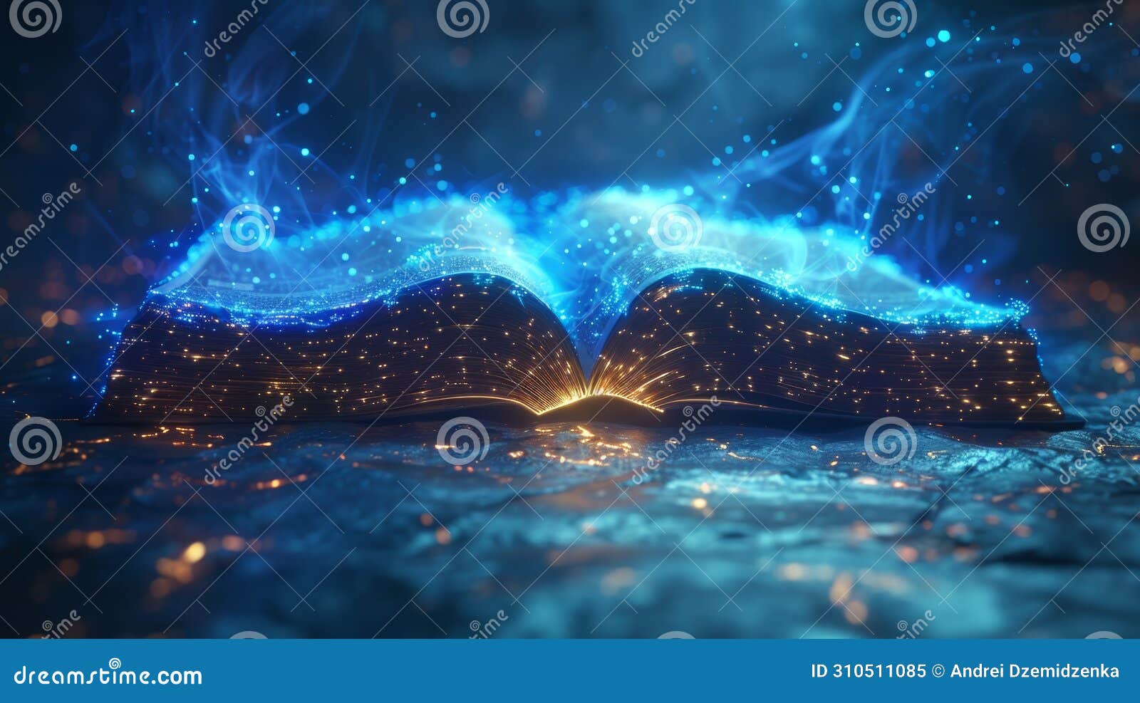 Modern Illustration Showing an Open Book, E-learning or E-book Concept ...