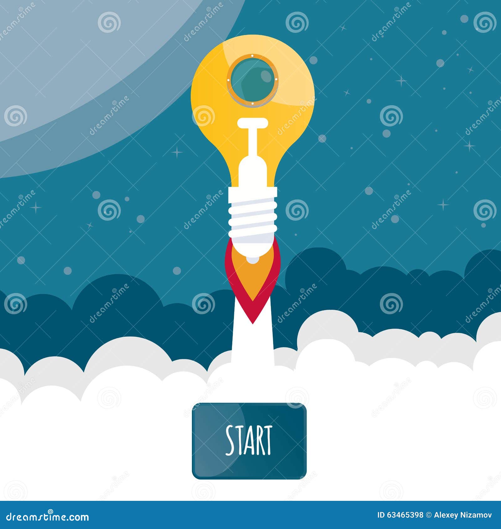Modern Illustration of a Start Up Bulb. Stock Illustration ...