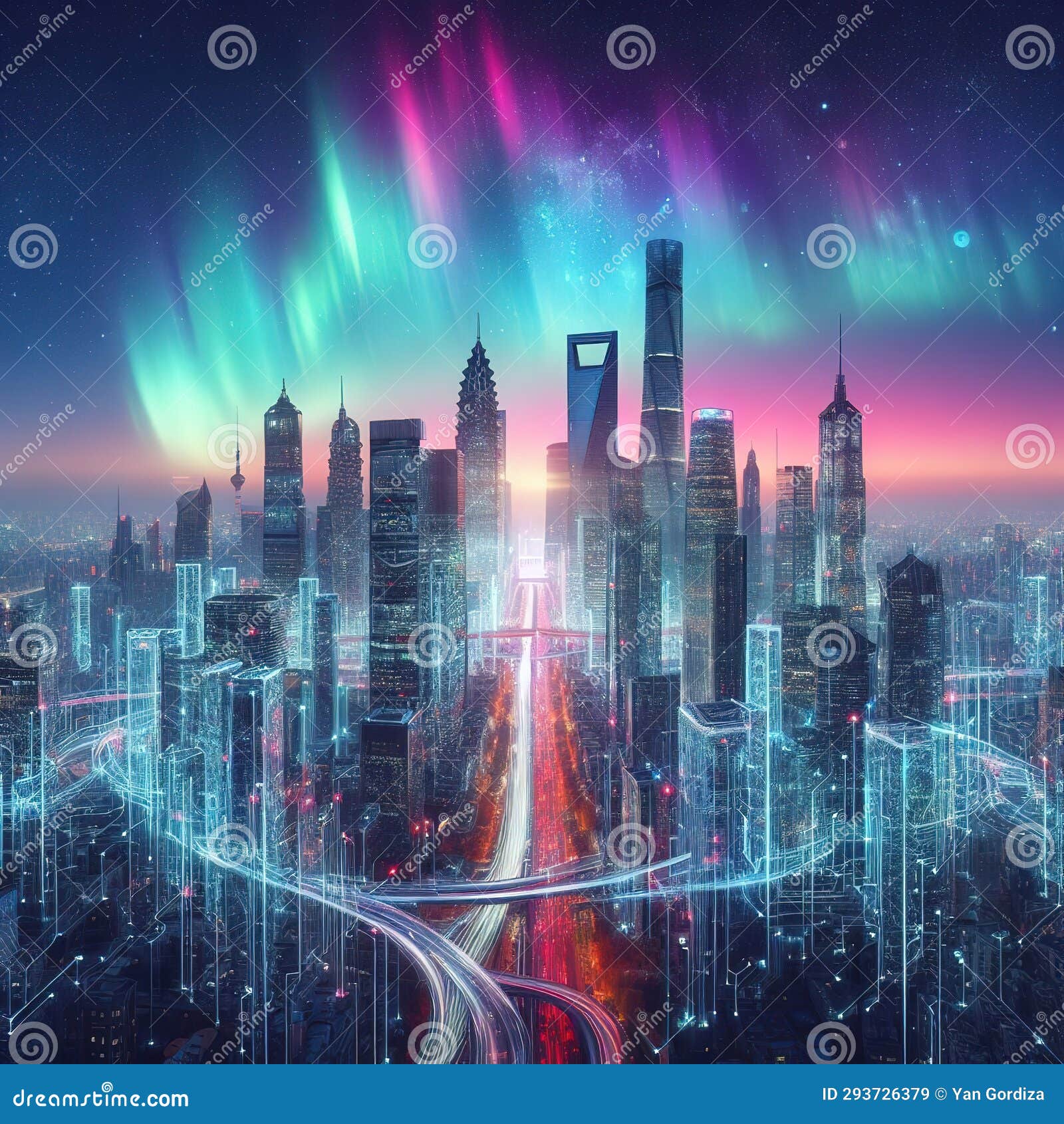 Modern Illustration of Technological Progress. Generative Ai Stock ...