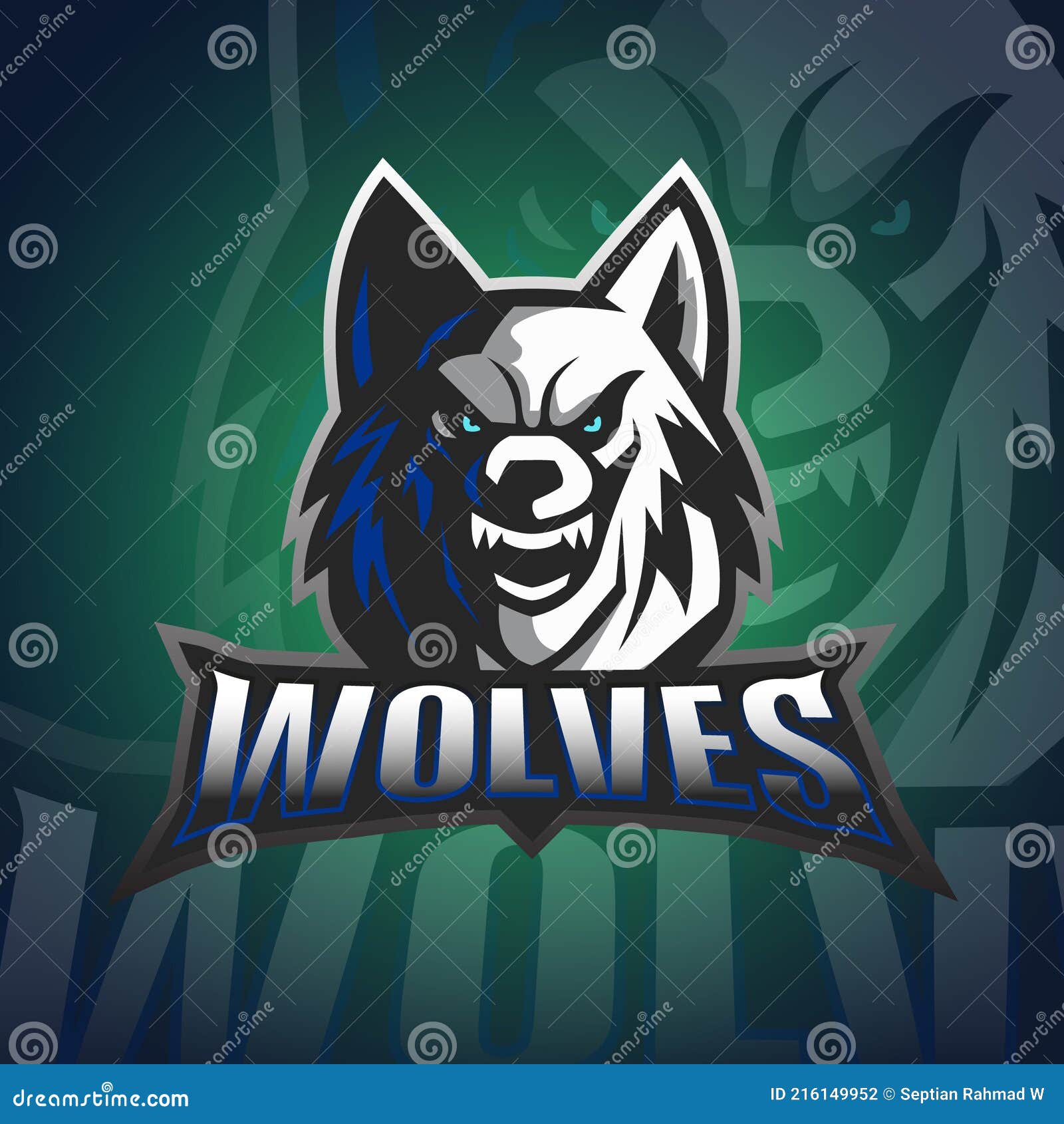 Modern Illustration Vector Wolf Logo for a Sport Team Stock Vector ...
