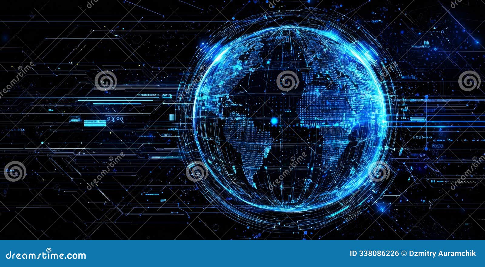 Modern Illustrations of Futuristic Digital Communication and Strategy ...