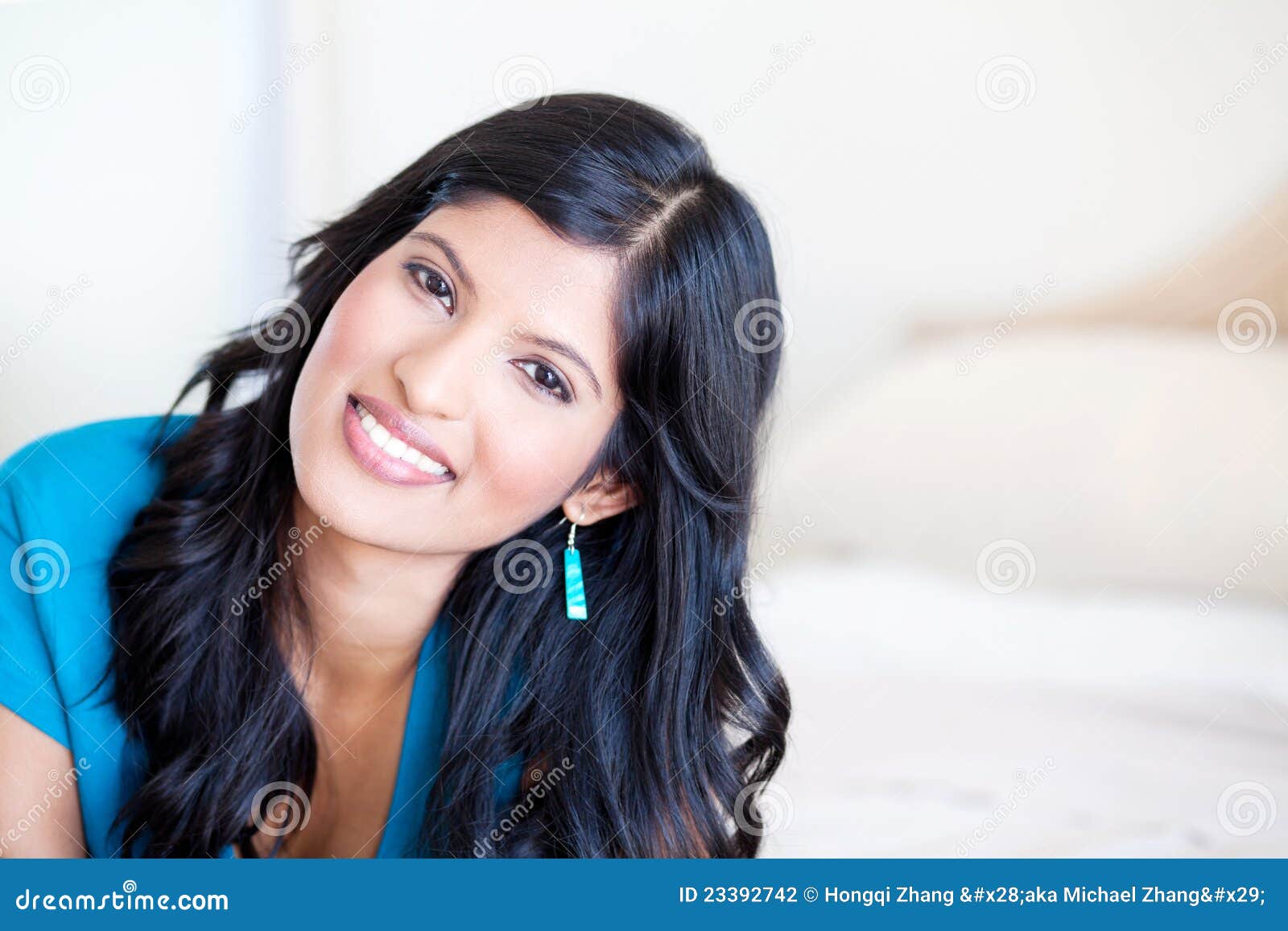 Modern indian woman stock photo. Image of hair, closeup - 23392742