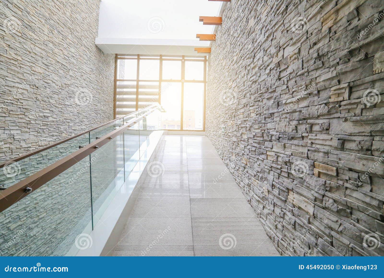 Modern indoor corridor stock photo. Image of place, inside - 45492050