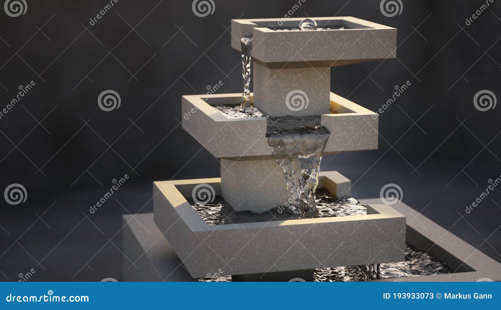Modern indoor fountain stock illustration. Illustration of minimalism ...