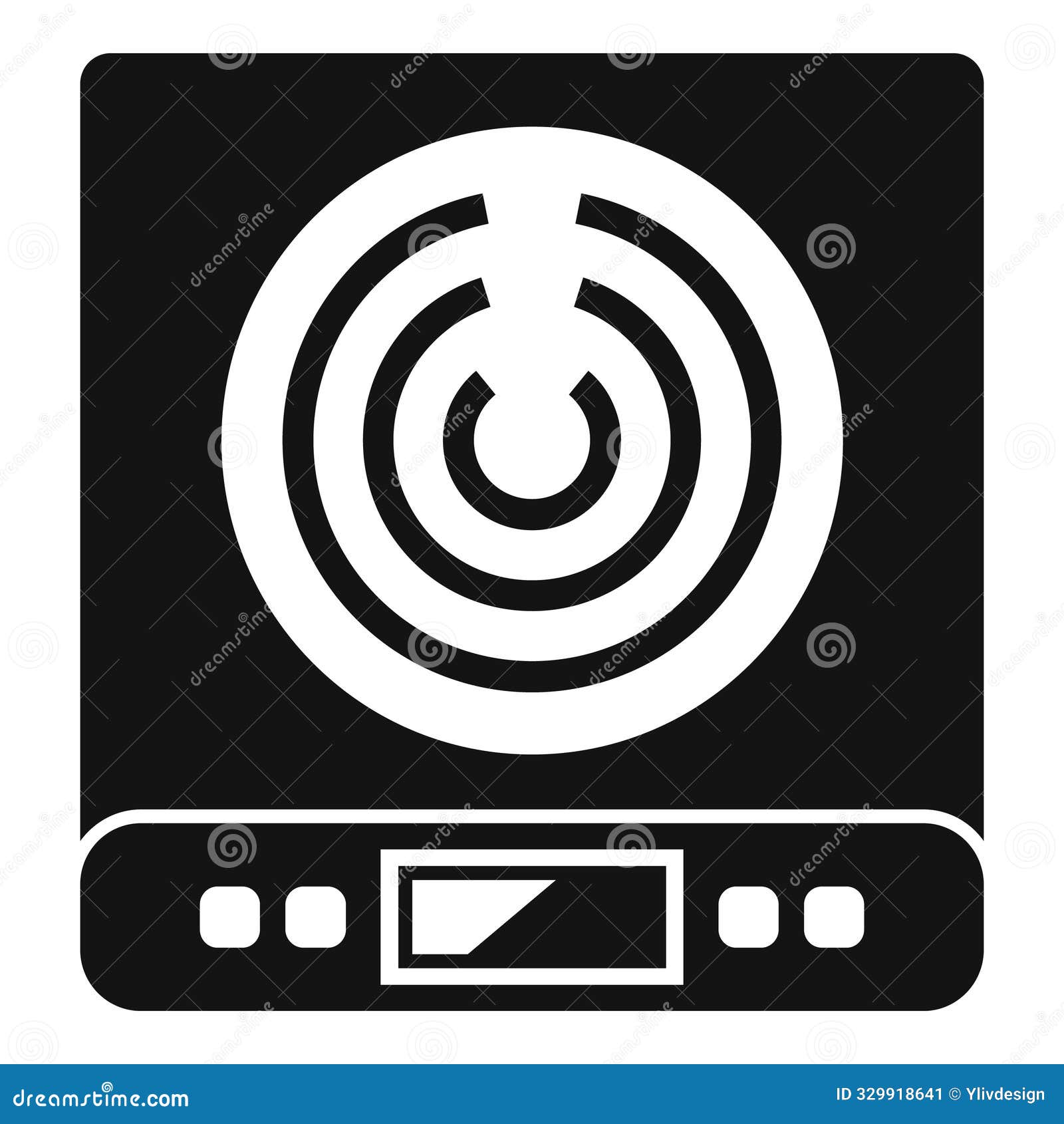 Modern Induction Cooker Panel with Touch Control Buttons Stock Vector ...