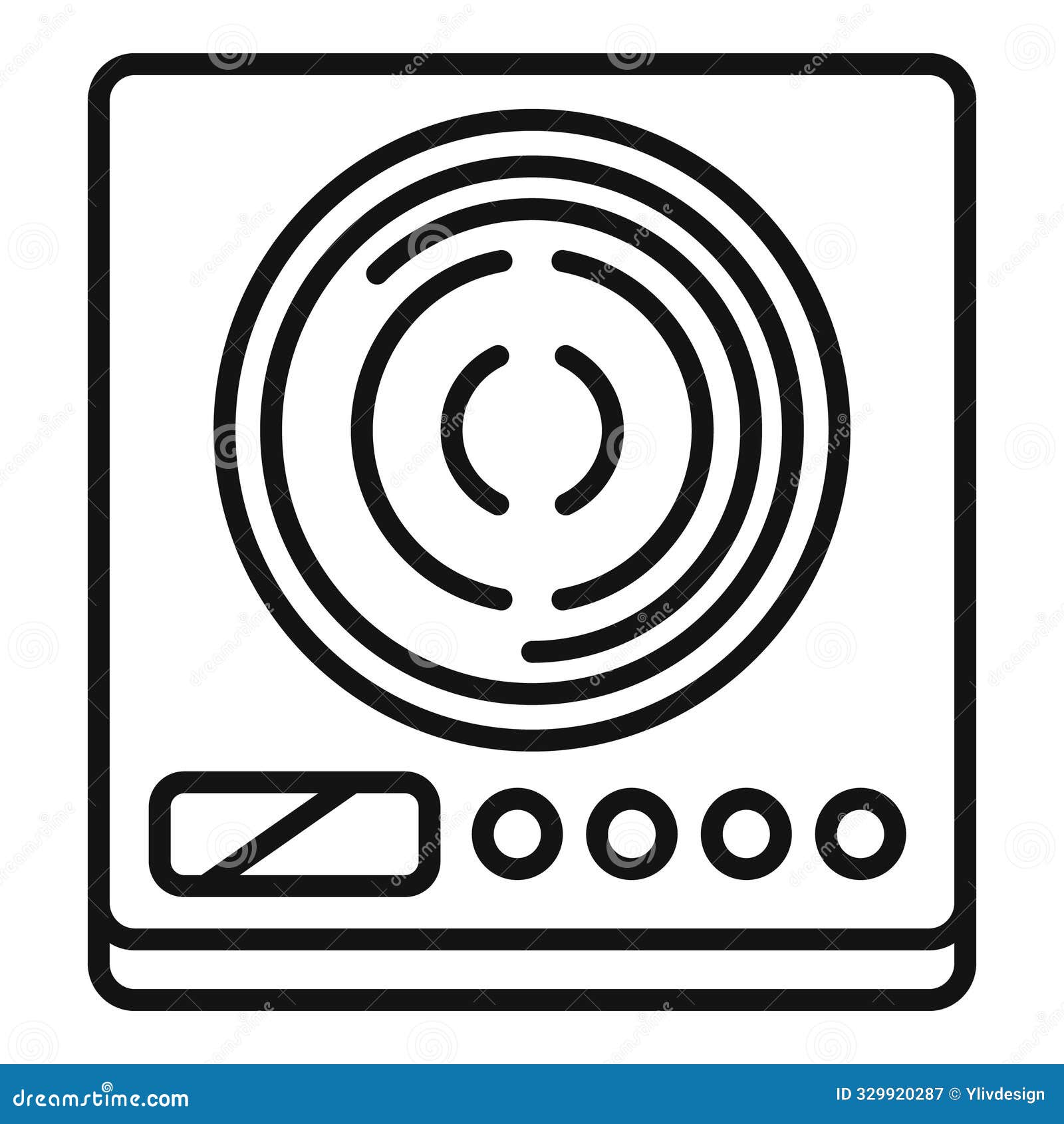 Single Induction Cooktop Isolated On White Background Royalty-Free ...