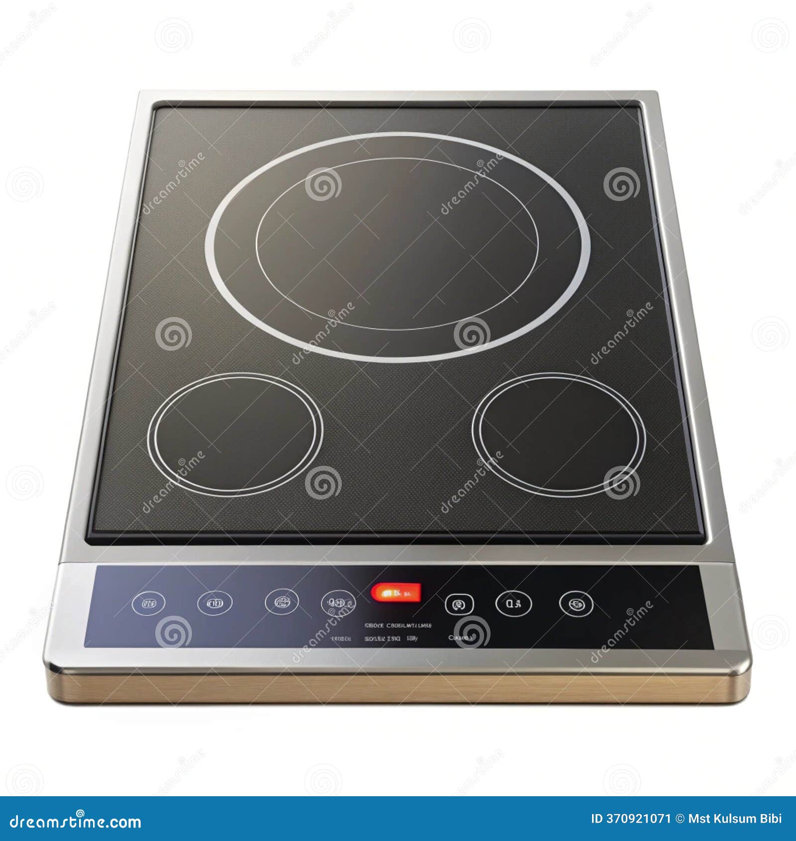 Modern Induction Cooker With Touch Control Panel Displaying Heating ...