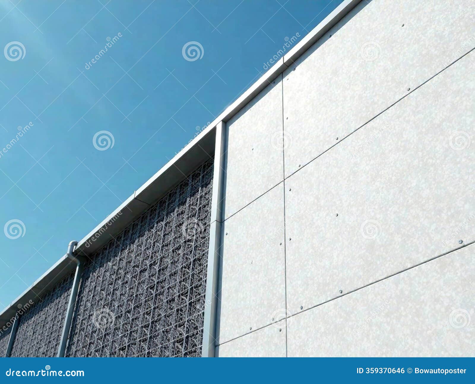 Modern Industrial Building Facade with Expanded Metal Cladding ...