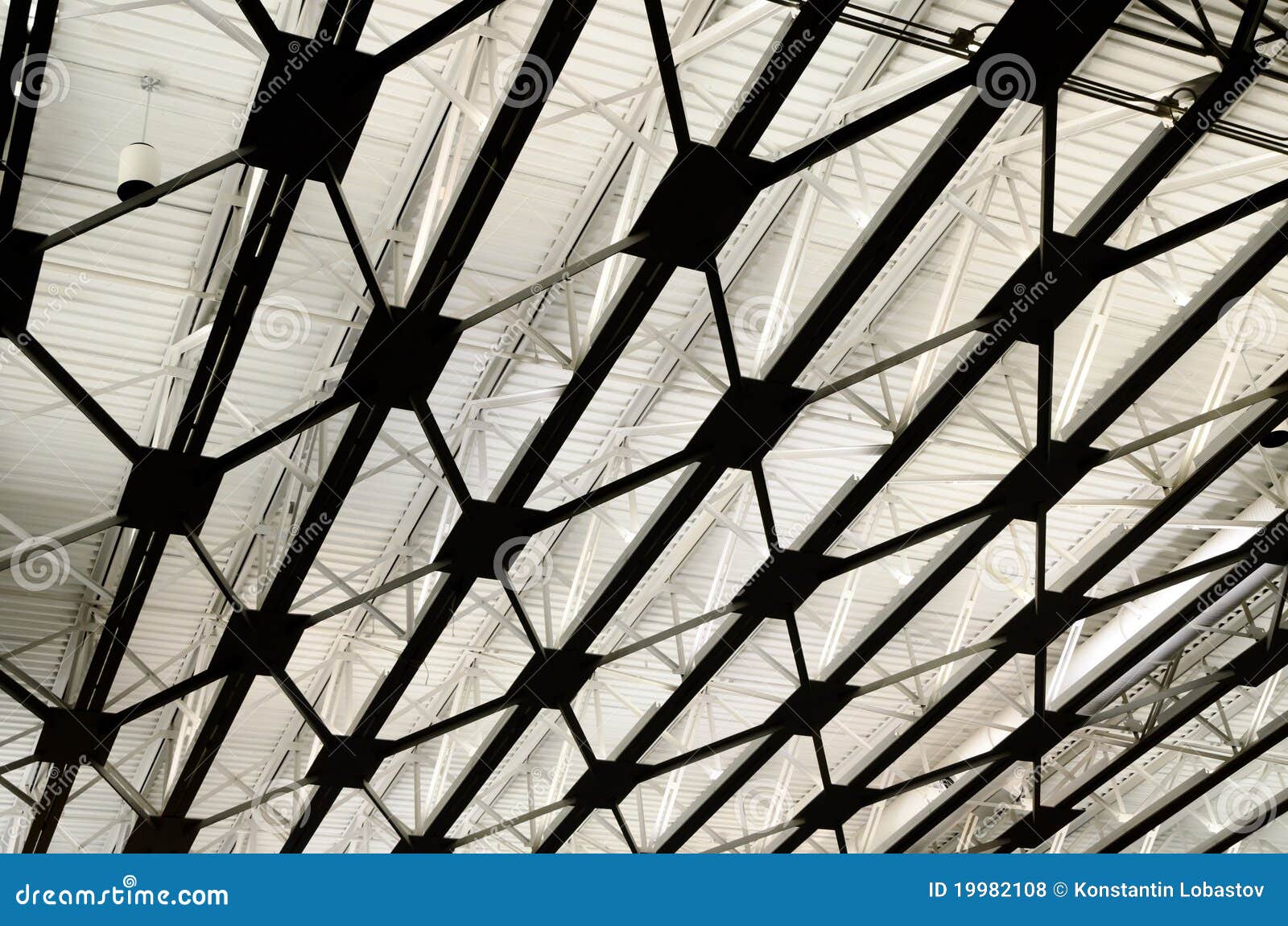 Modern industrial ceiling stock photo. Image of line - 19982108