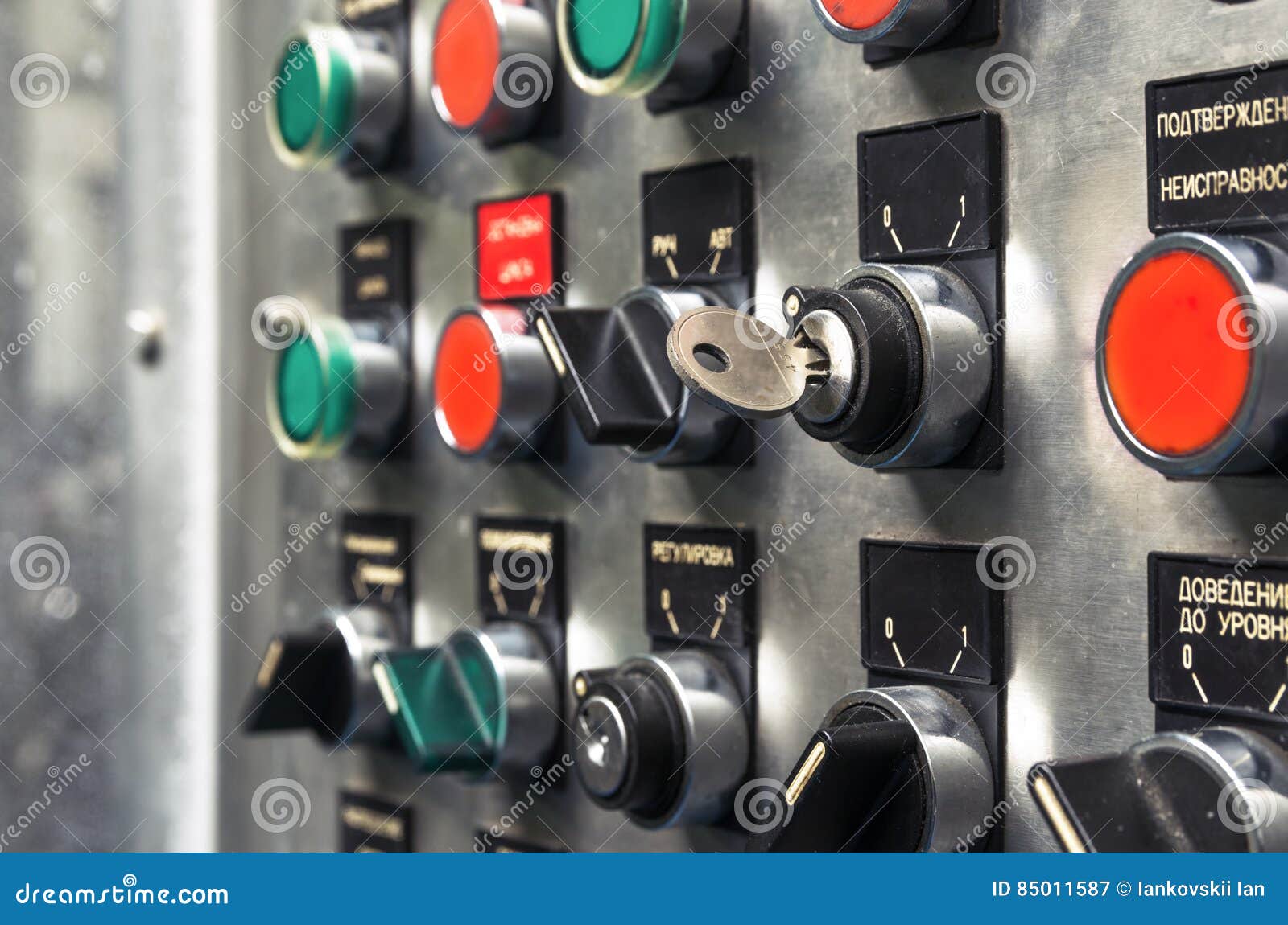 Modern Industrial Control Panel. Stock Image - Image of control, plant ...