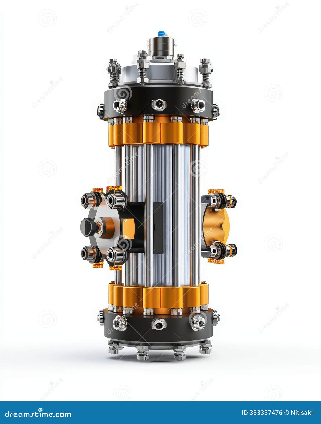 A Modern Industrial Cylinder Showcasing Advanced Engineering with Metal ...