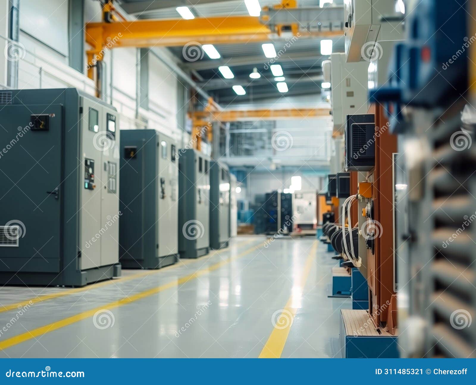 Modern Industrial Electrical Control Room Stock Image - Image of ...